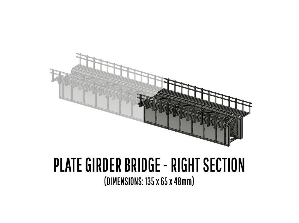 LINE-0007 Plate girder bridge riveted H0-scale 3D model 3D printable ...