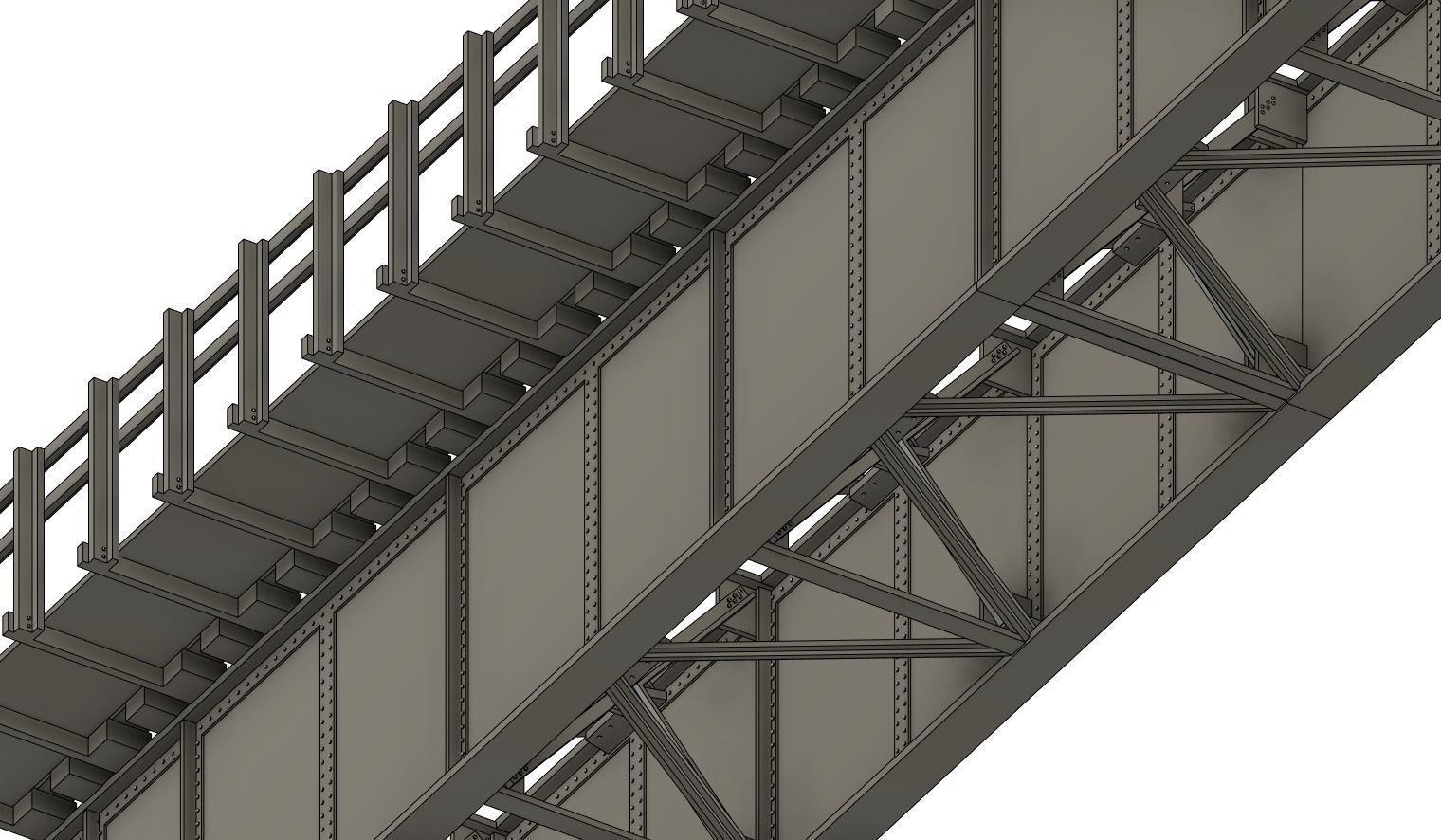 LINE-0007 Plate girder bridge riveted H0-scale 3D model 3D printable ...