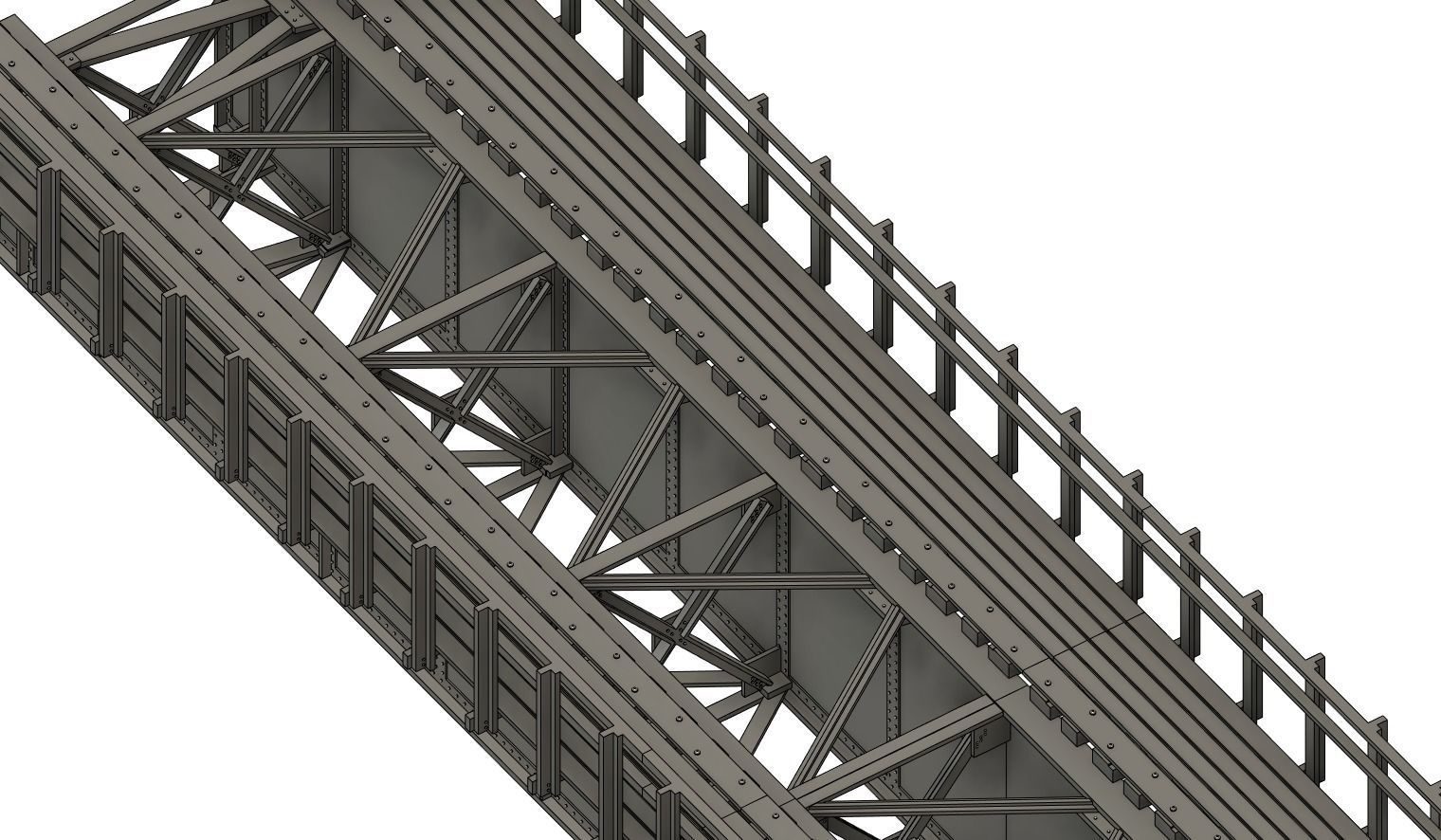 LINE-0007 Plate girder bridge riveted H0-scale 3D model 3D printable ...