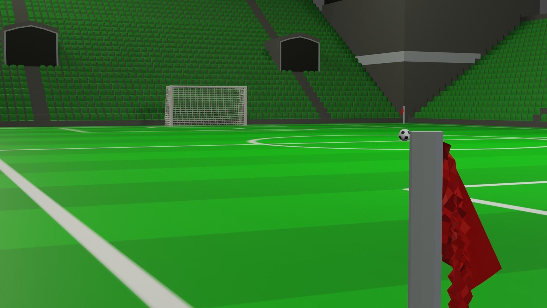 LOW POLY Football Stadium free VR / AR / low-poly 3D model | CGTrader