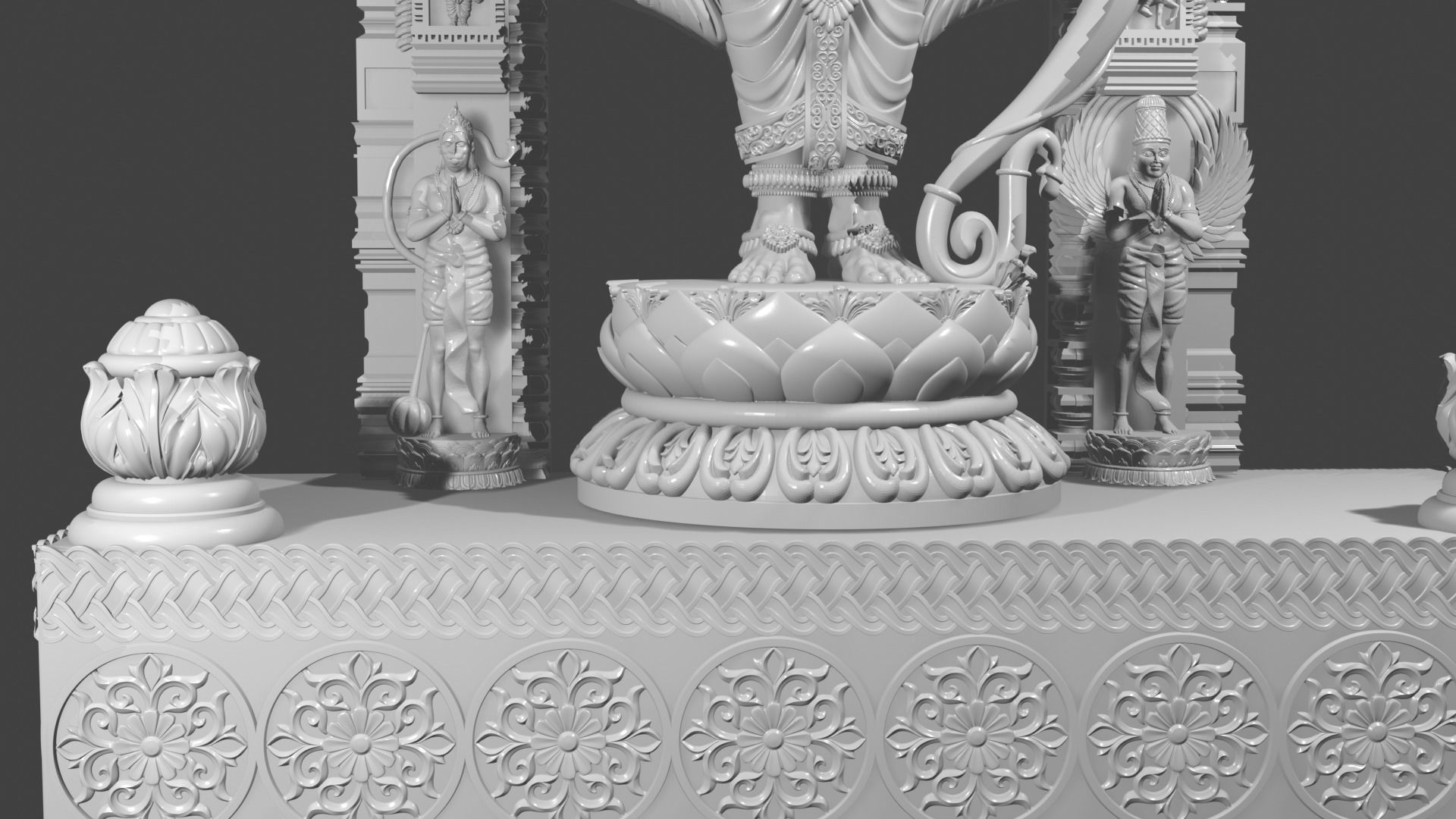 SHRI RAM LALLA 3D MODEL WITH BASE 3D model 3D printable | CGTrader