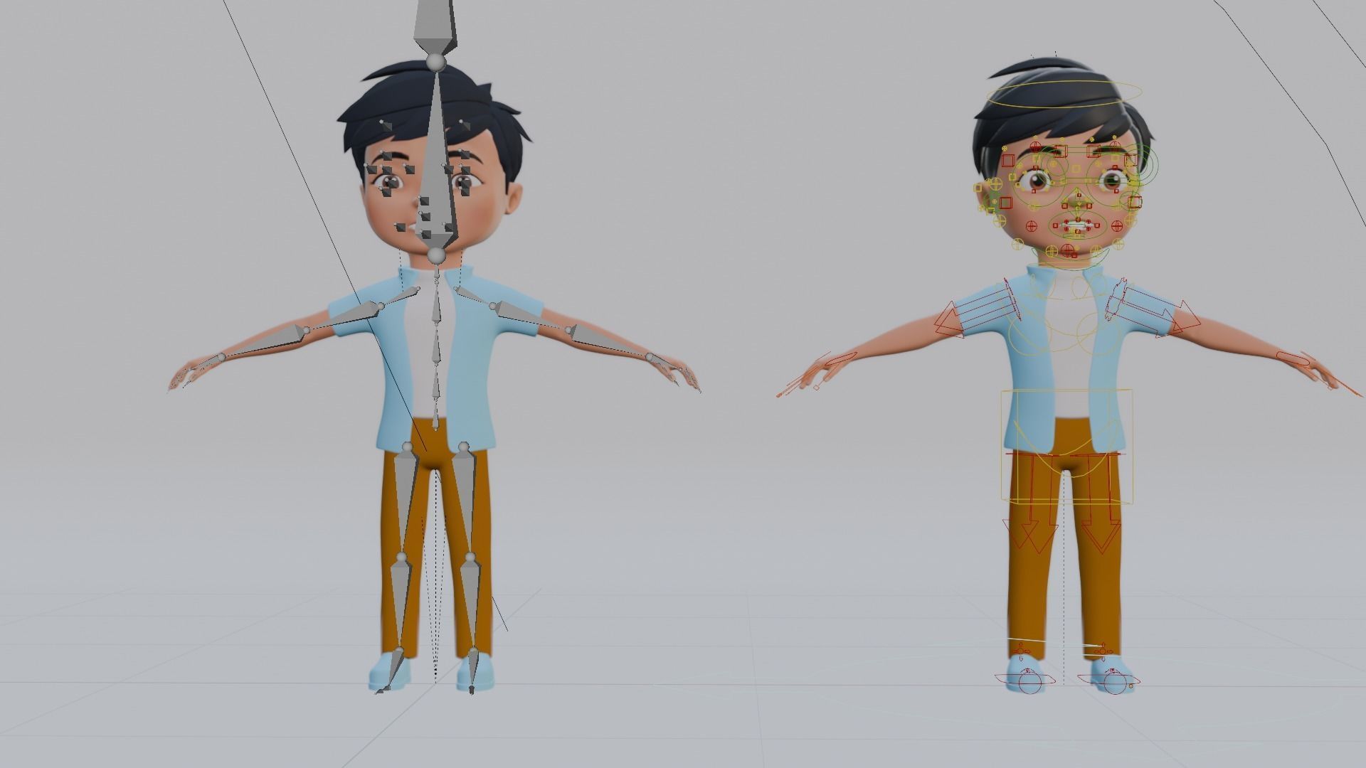 Animated Cartoon Kid 3D model animated rigged | CGTrader