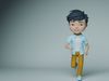 Animated Cartoon Kid 3D model animated rigged | CGTrader