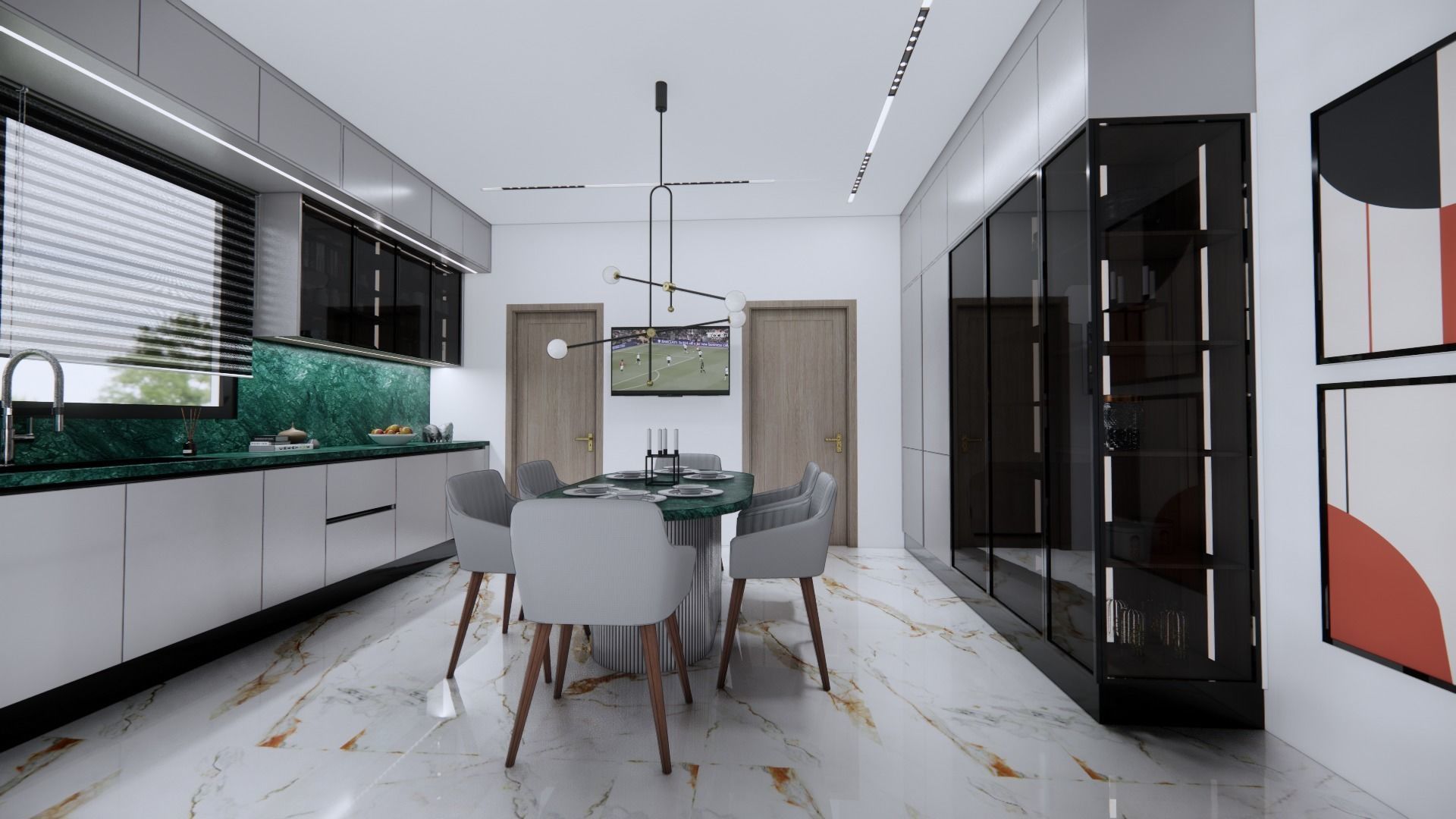 Realistic Kitchen - Enscape Sketchup 3D model animated | CGTrader