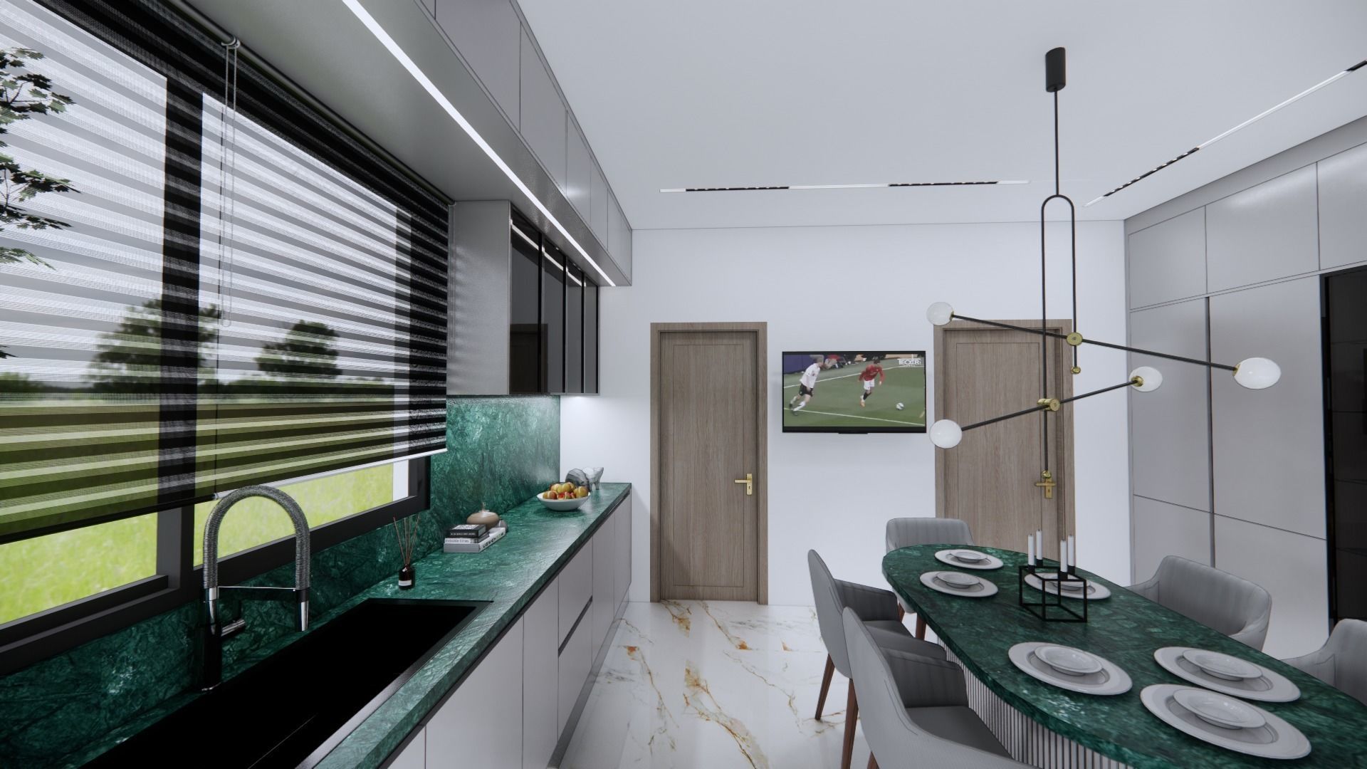 Realistic Kitchen - Enscape Sketchup 3D model animated | CGTrader