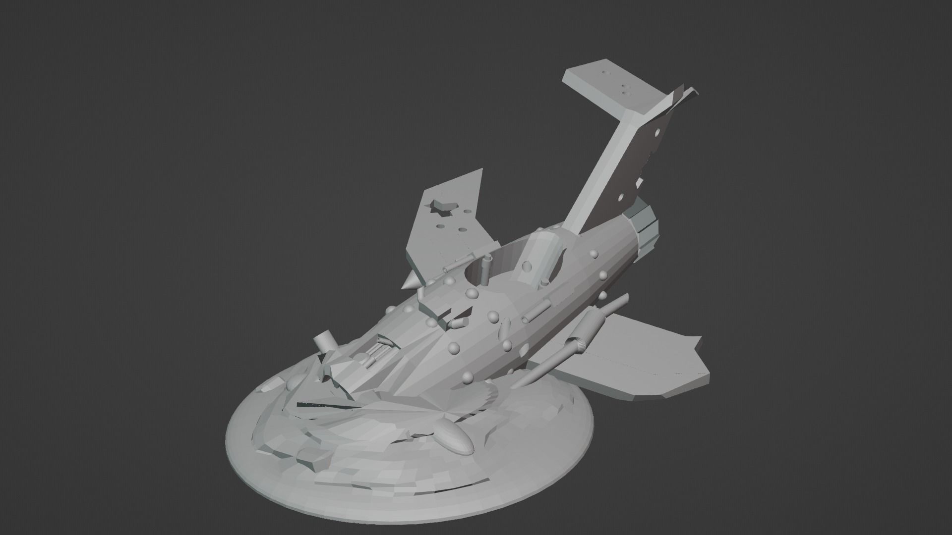 Crashed Space Plane Scenery 3D model 3D printable | CGTrader