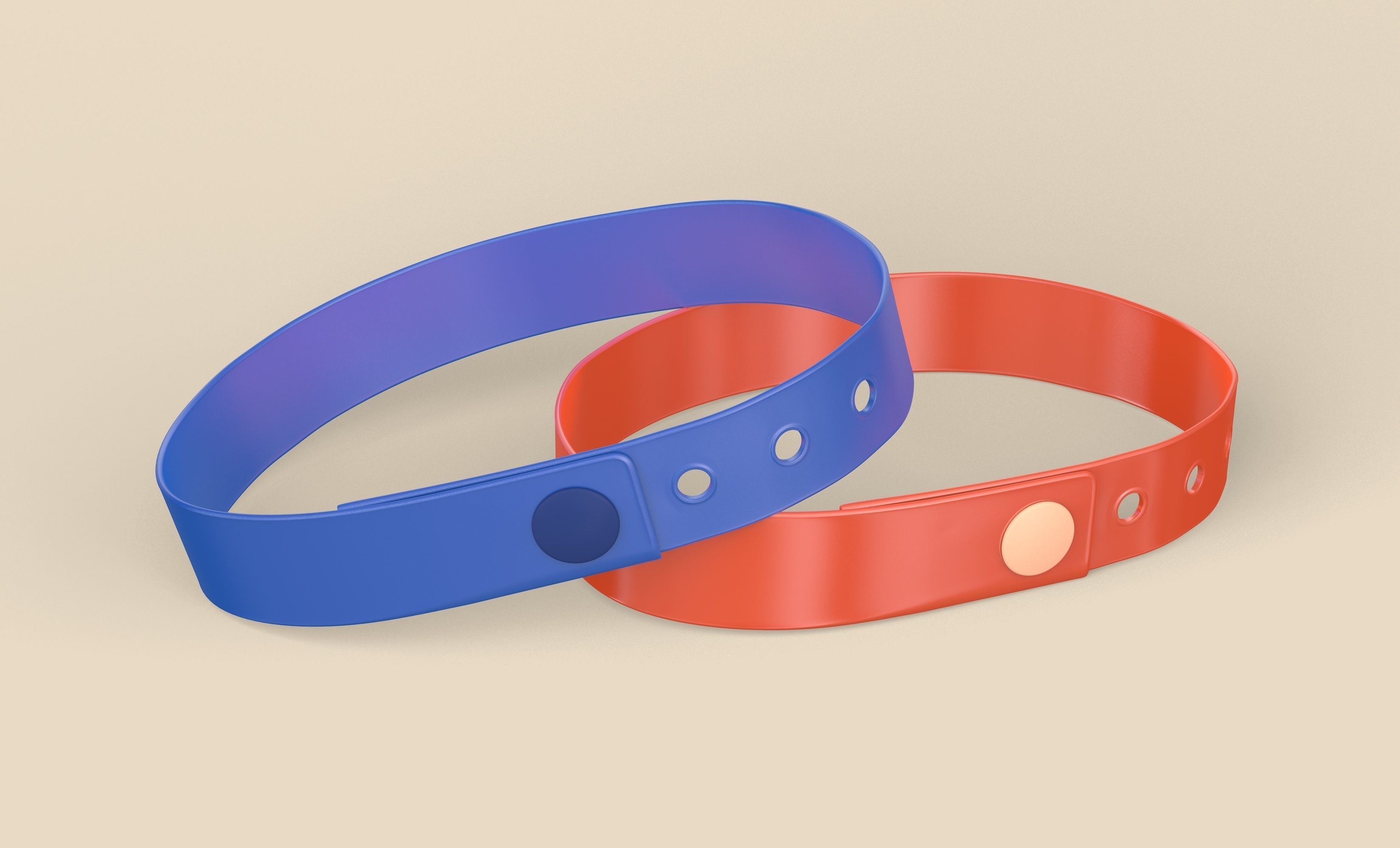 Vinyl Wristbands 3D model | CGTrader