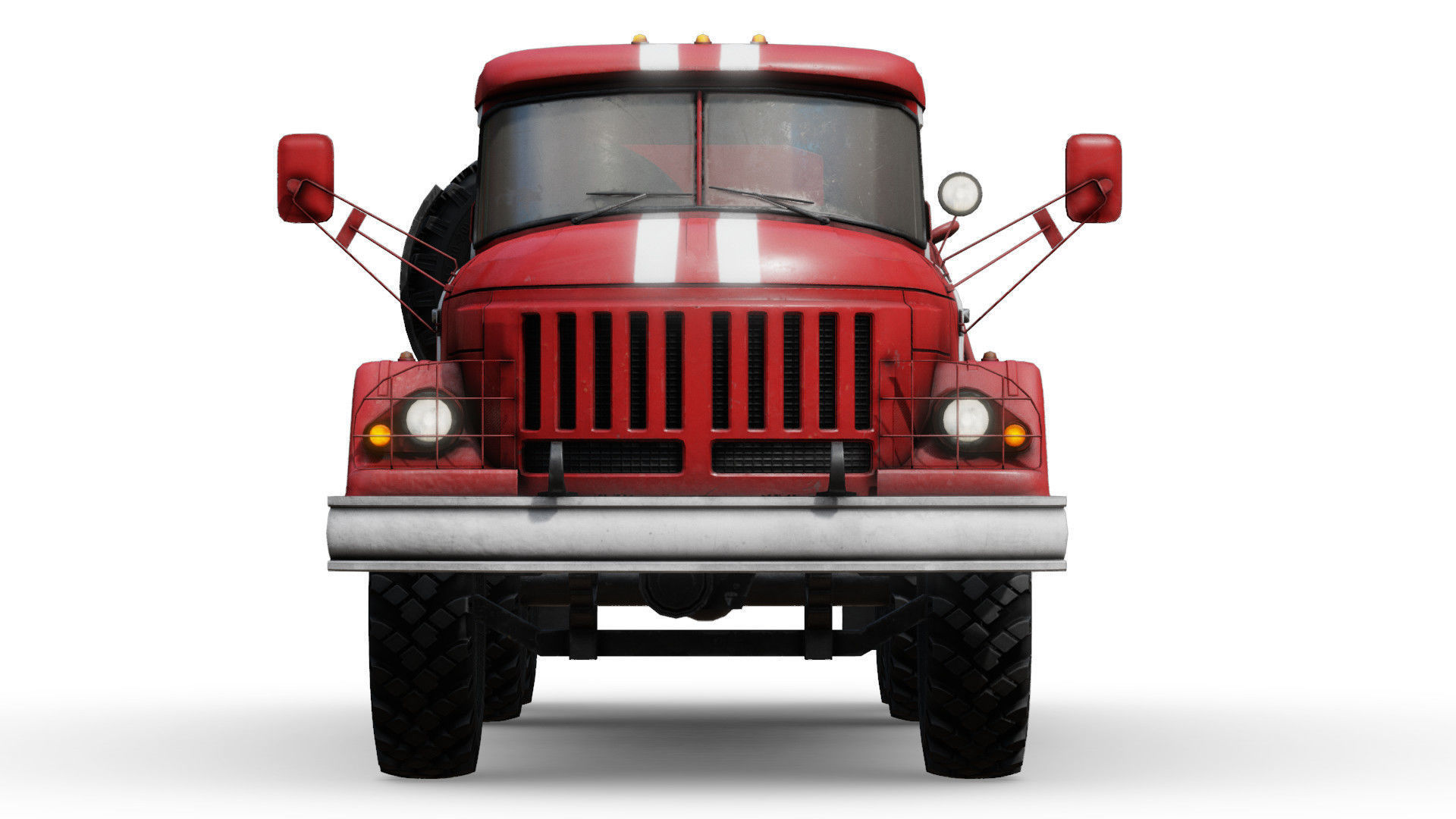 3D model Soviet Fire Service Tanker Truck VR / AR / low-poly | CGTrader