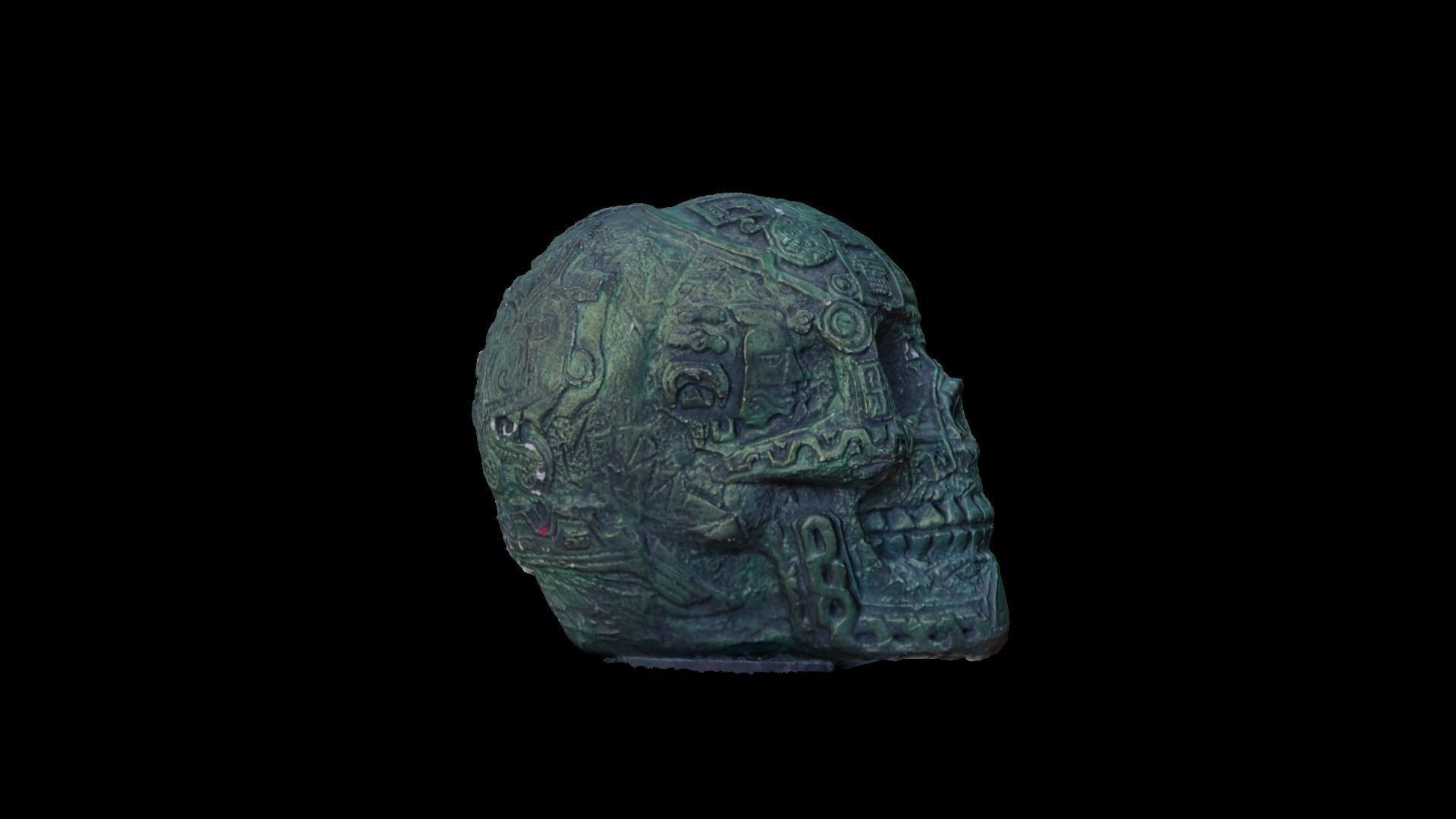 Skull in Aztec Style Pre Hispanic High Poly 3D model | CGTrader