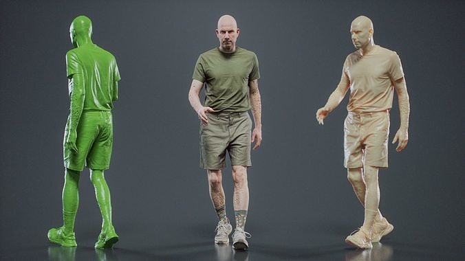 Sushi Scout Man 003 RAW Scan 3D model | CGTrader
