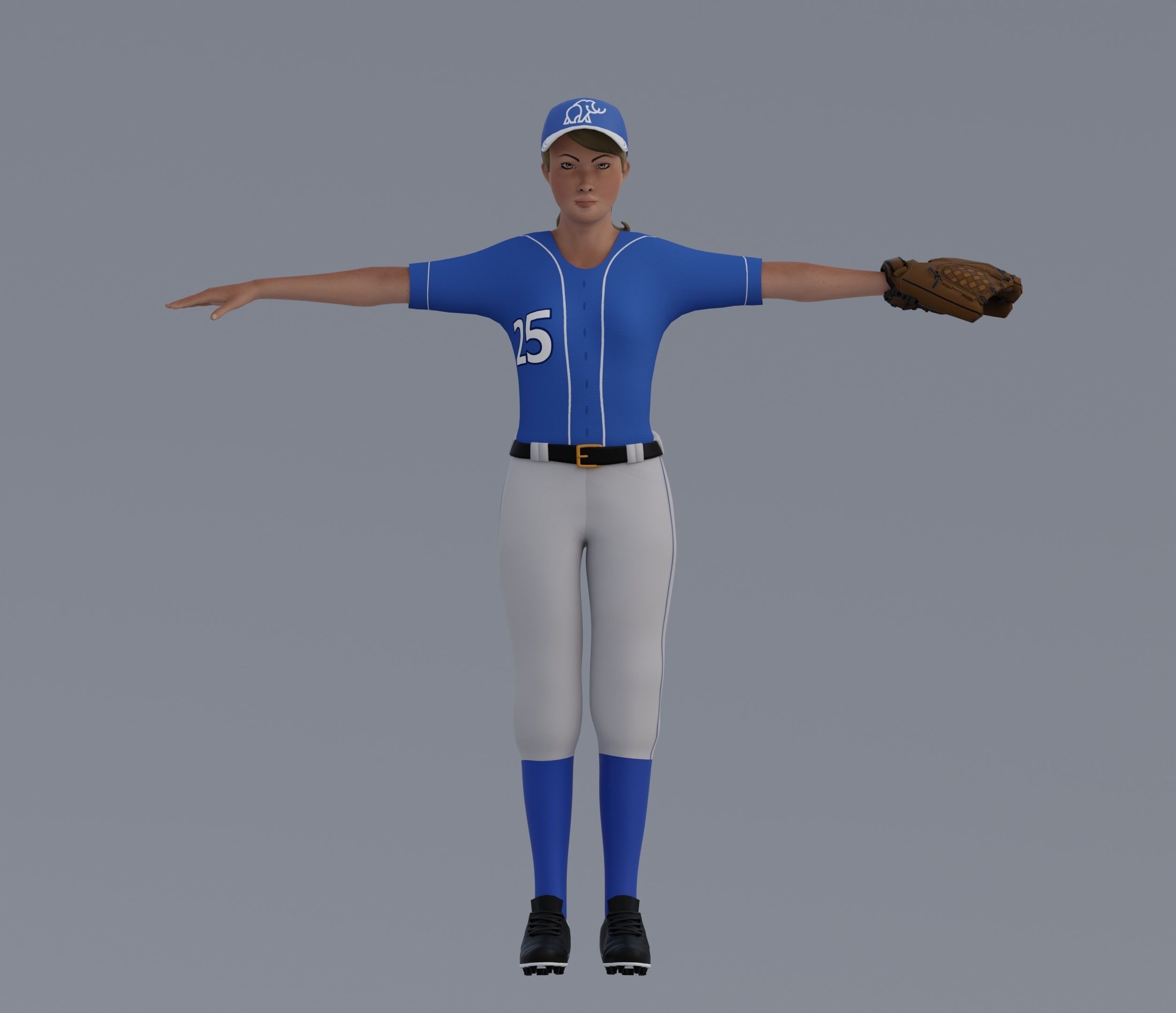 Female Softball Players Pack - Rigged 3D model rigged | CGTrader