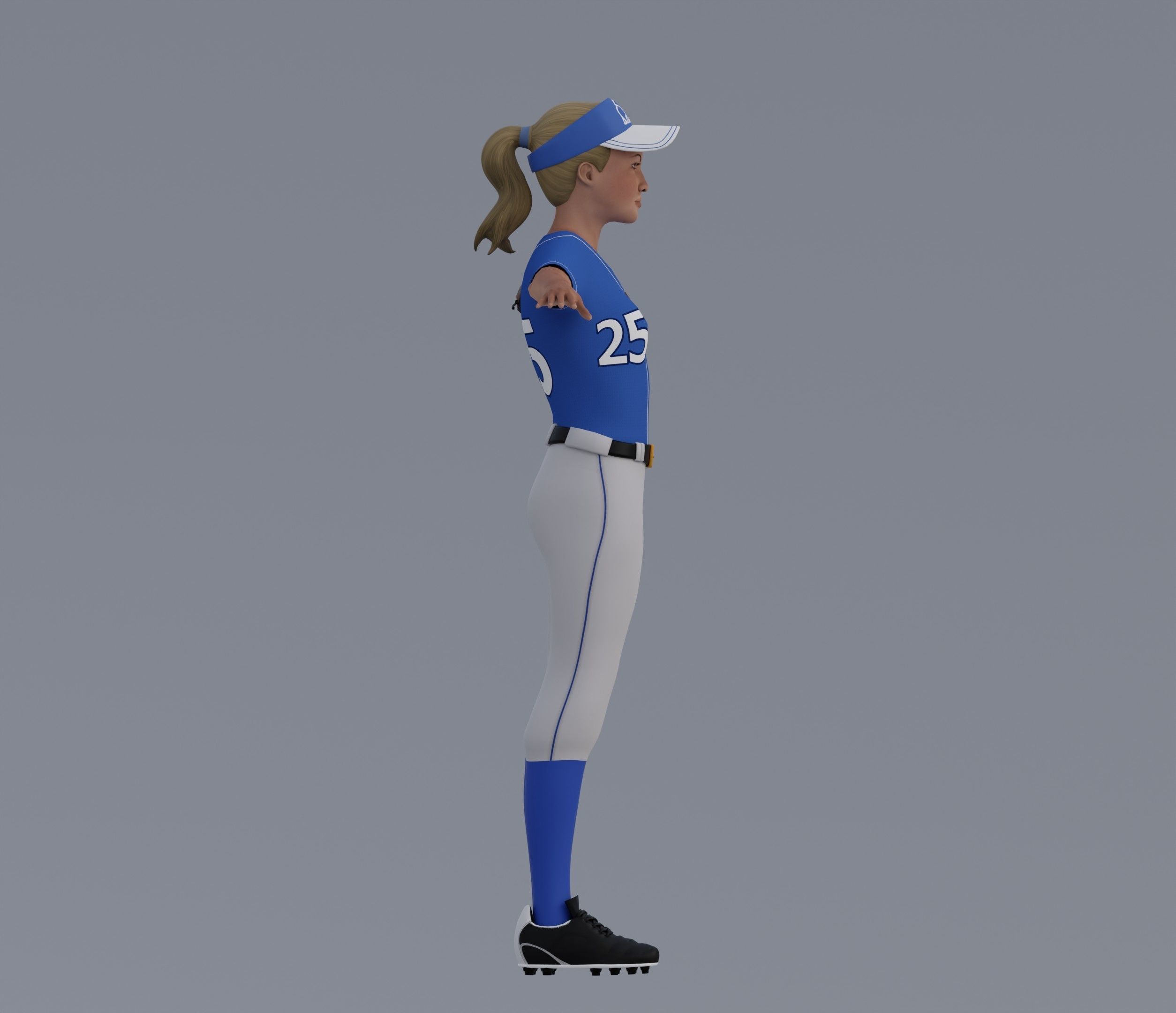 Female Softball Players Pack - Rigged 3D model rigged | CGTrader
