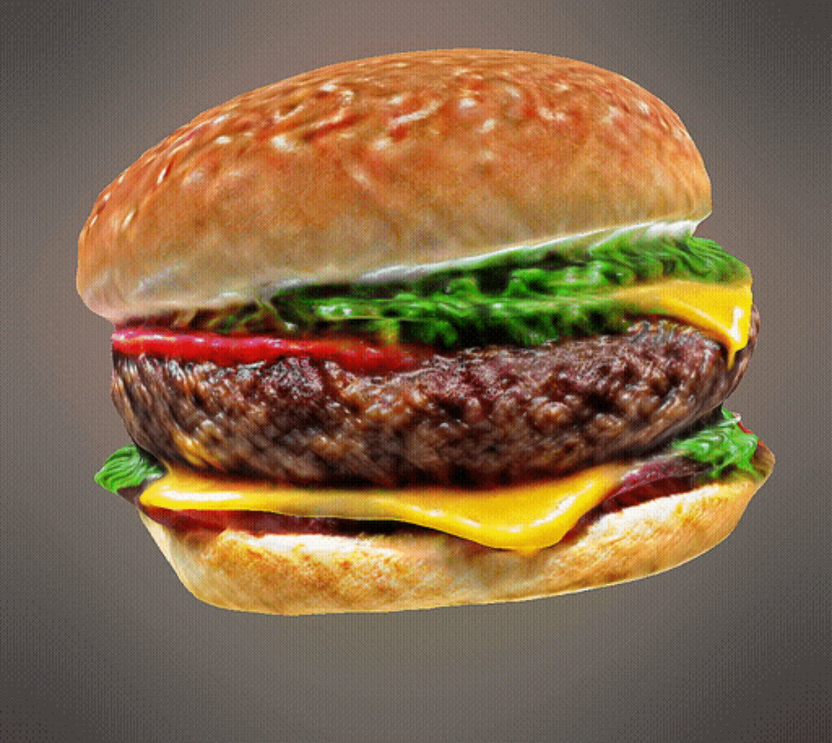 Juicy Cheeseburger 3D model 3D printable | CGTrader