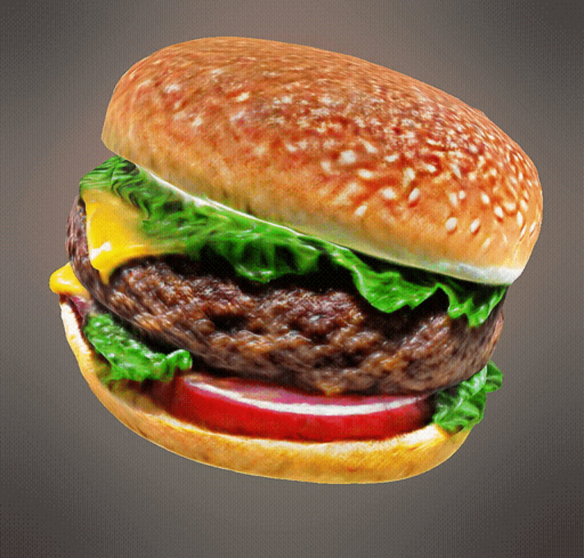 Juicy Cheeseburger 3D model 3D printable | CGTrader