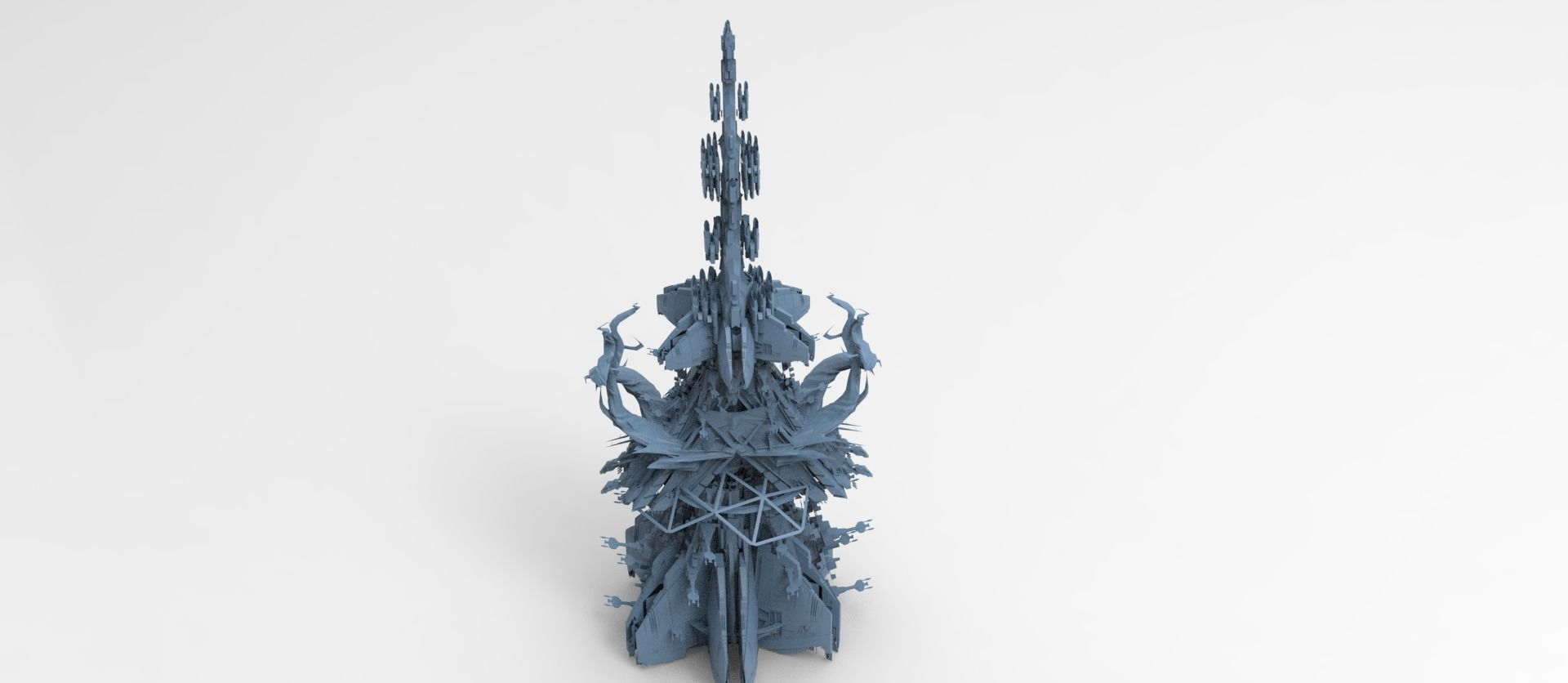 Alien electricity Pylon tower small 3D model | CGTrader