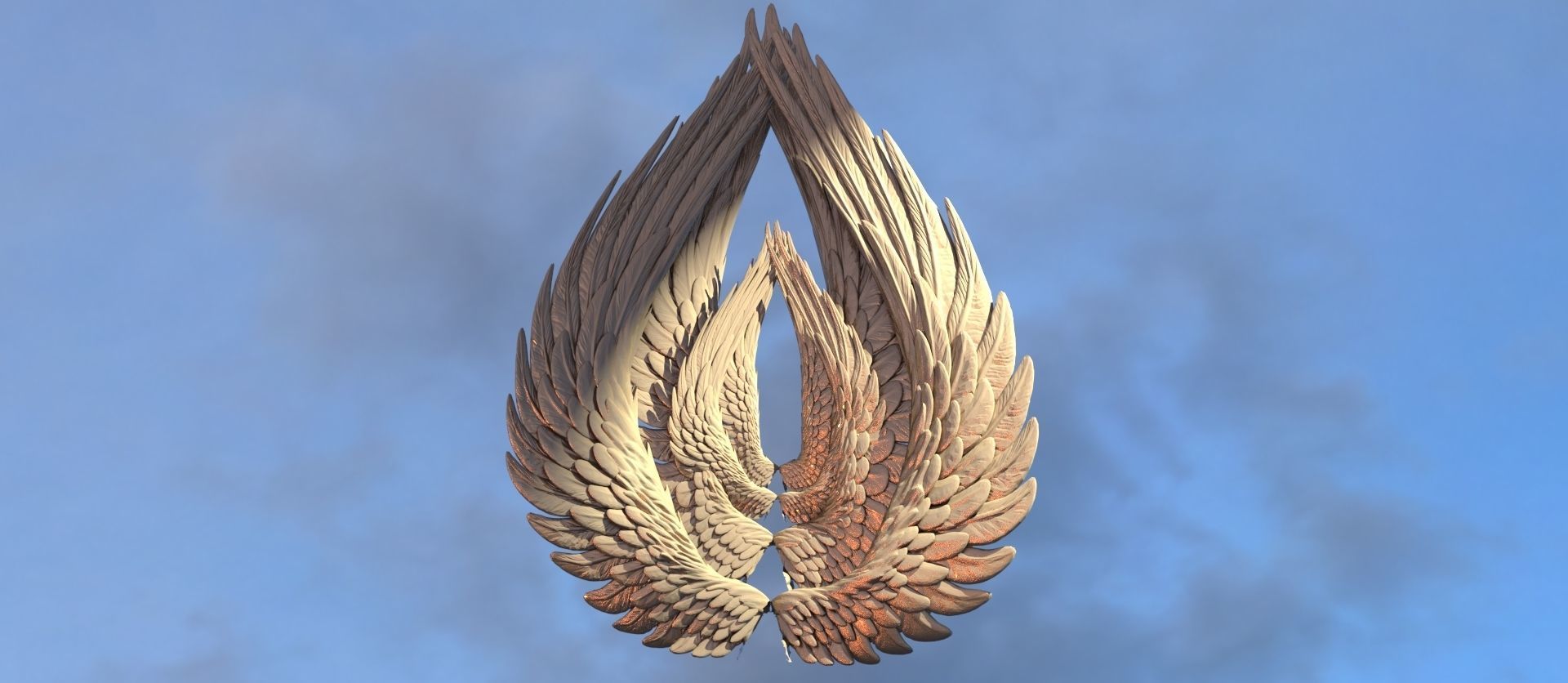 Roman Jupiter Wings 3D model | CGTrader