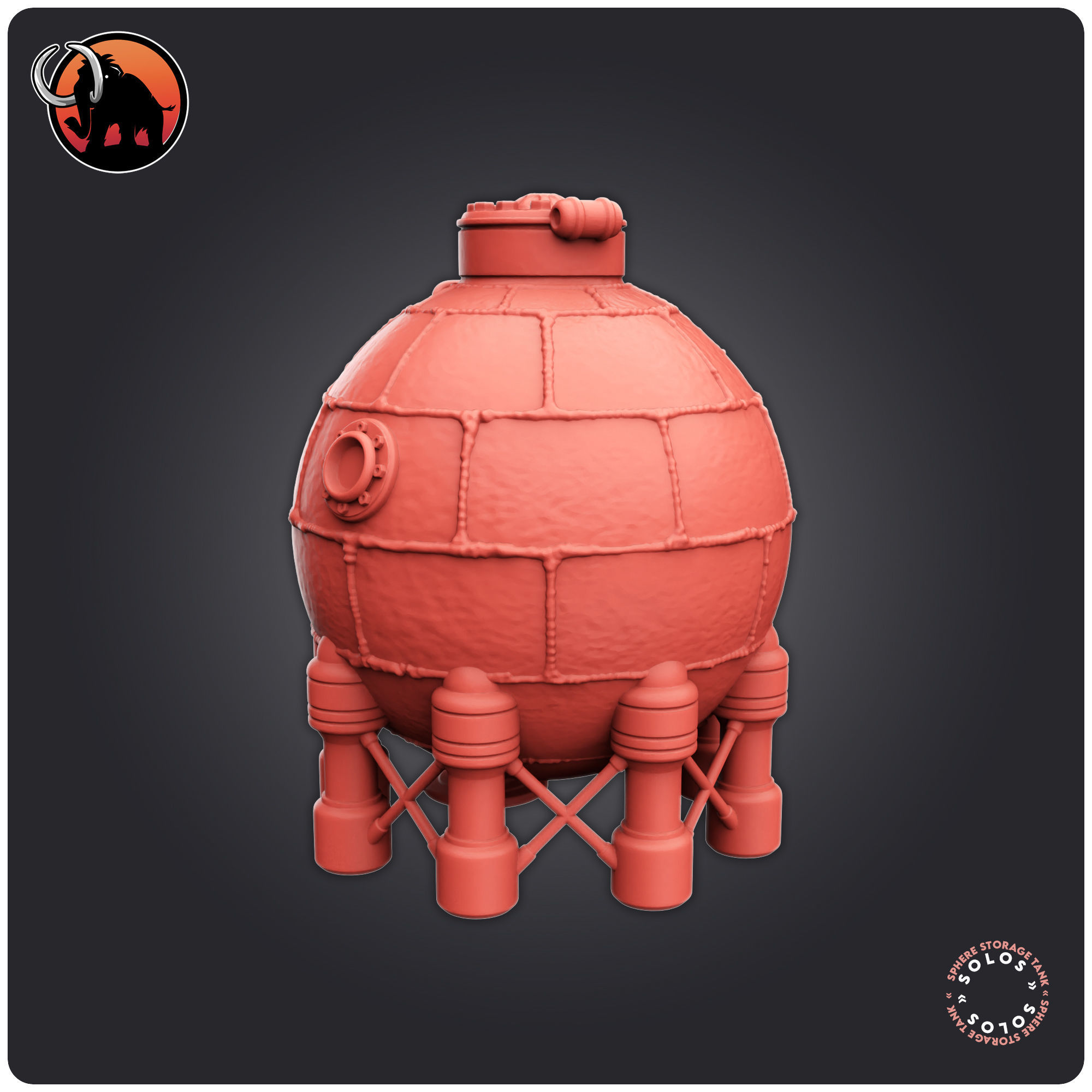 Sphere Storage Tank 3D model 3D printable | CGTrader