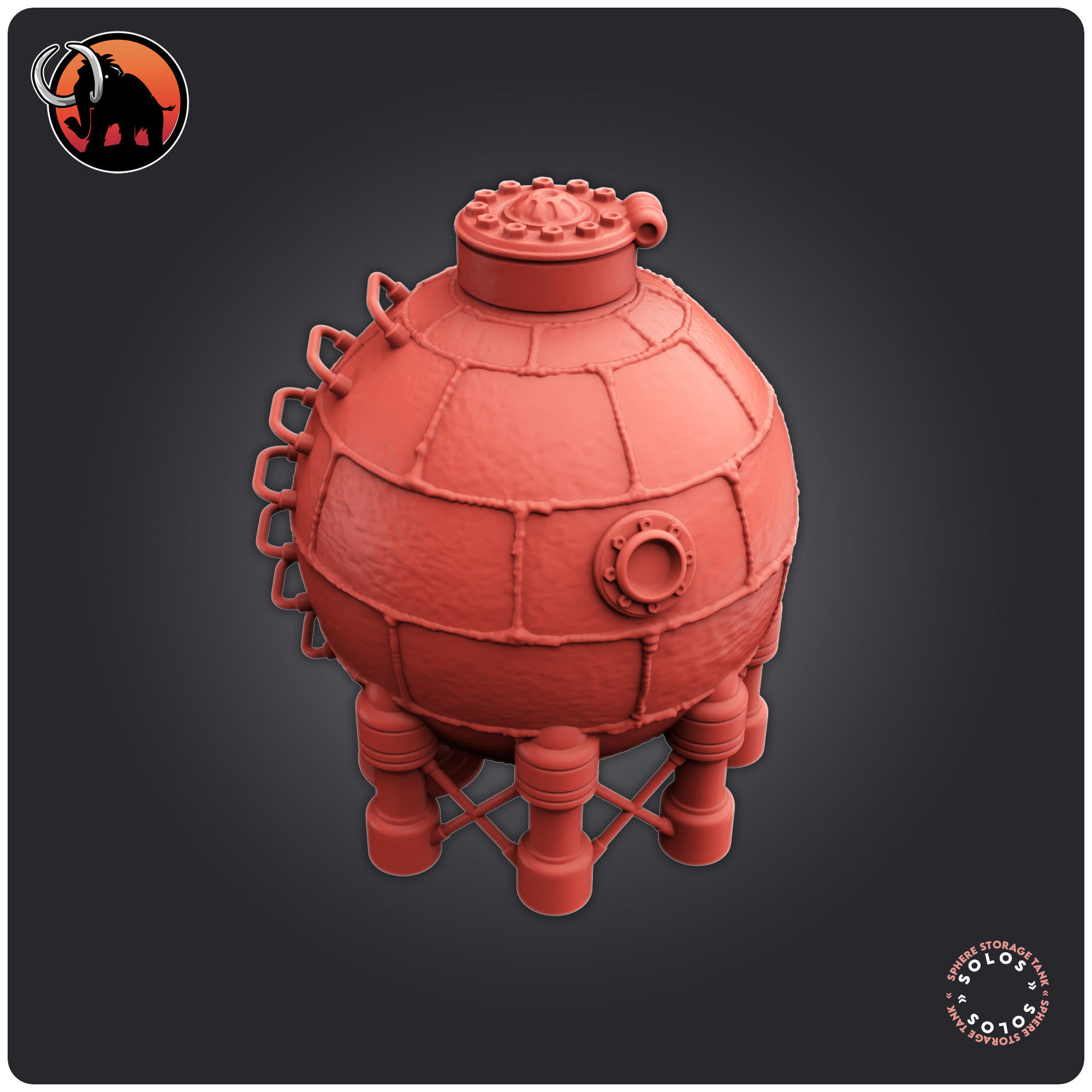 Sphere Storage Tank 3D model 3D printable | CGTrader