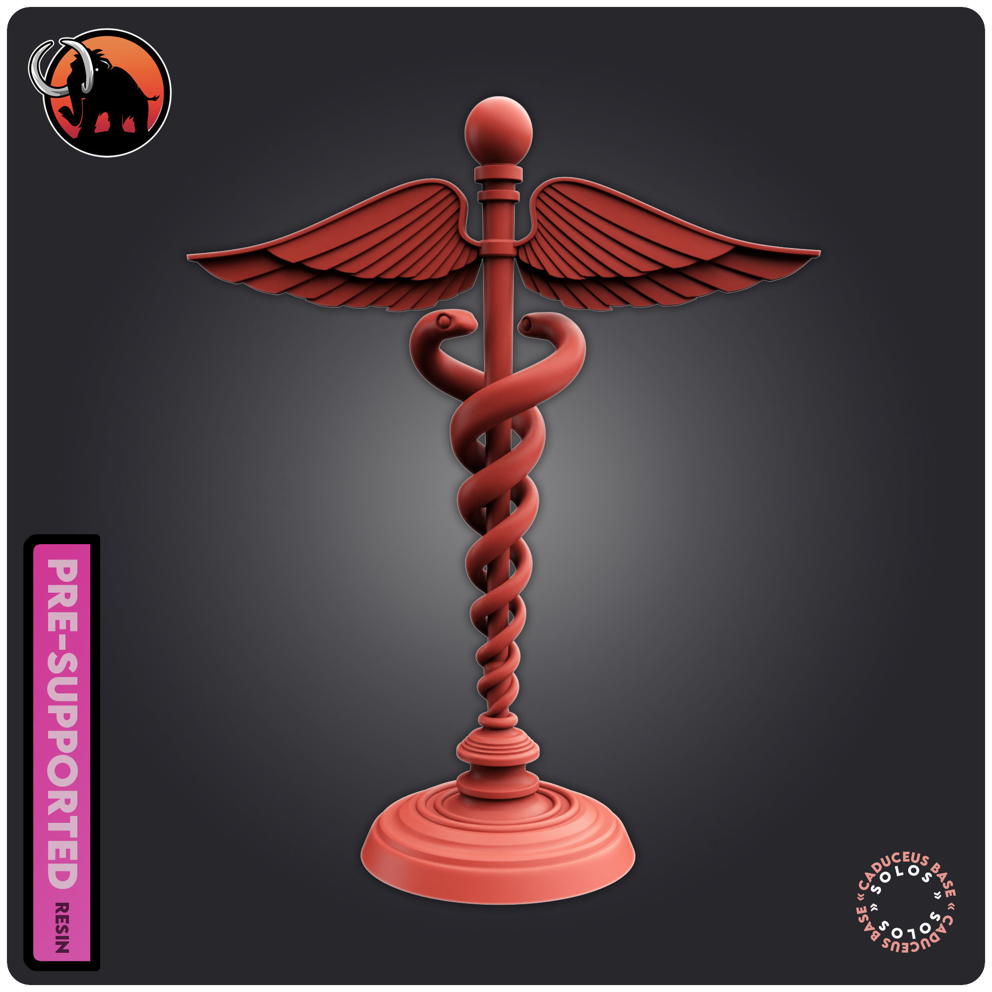 Caduceus Base free 3D model 3D printable | CGTrader