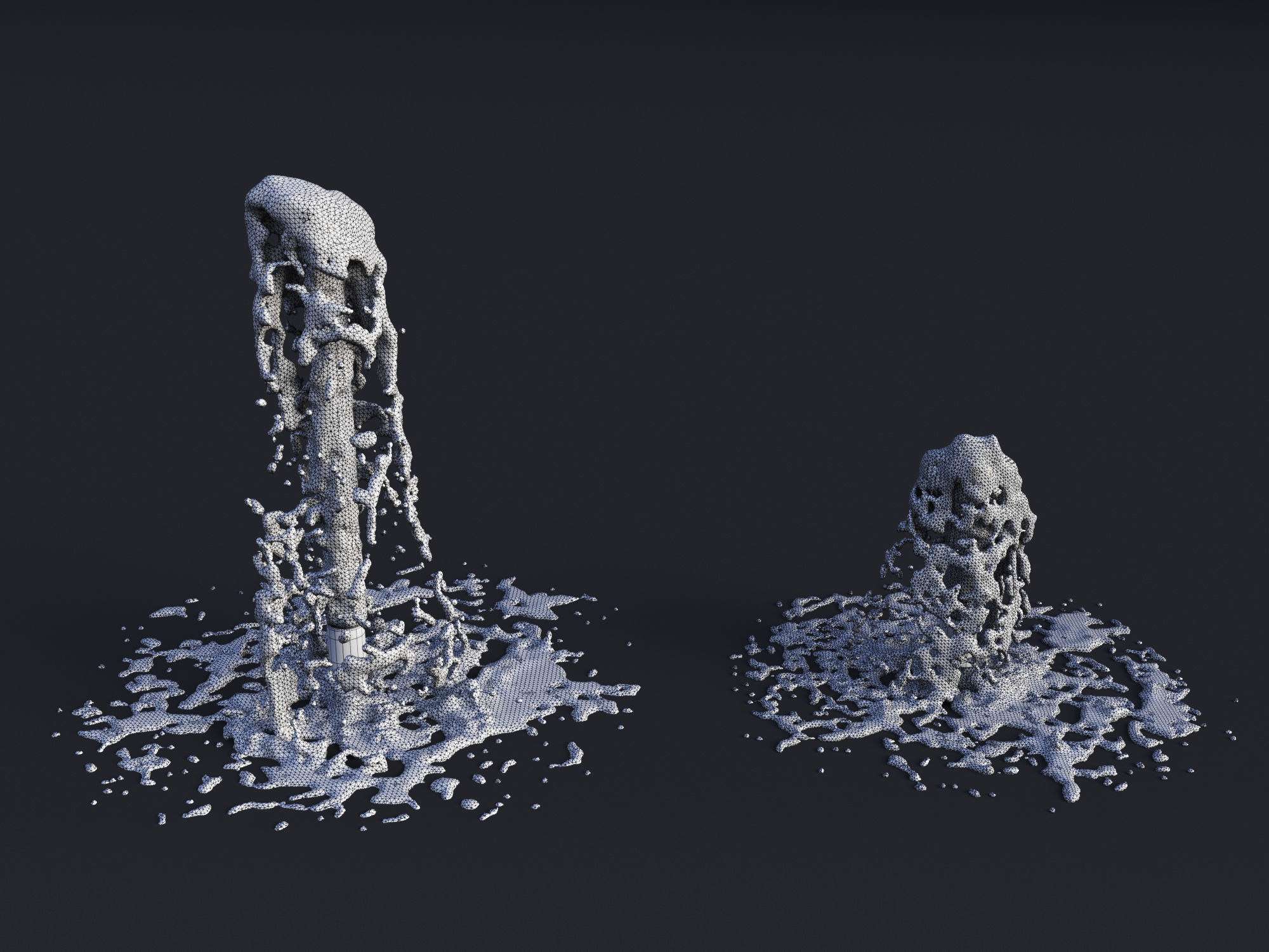 Animated water elements 3D model animated | CGTrader