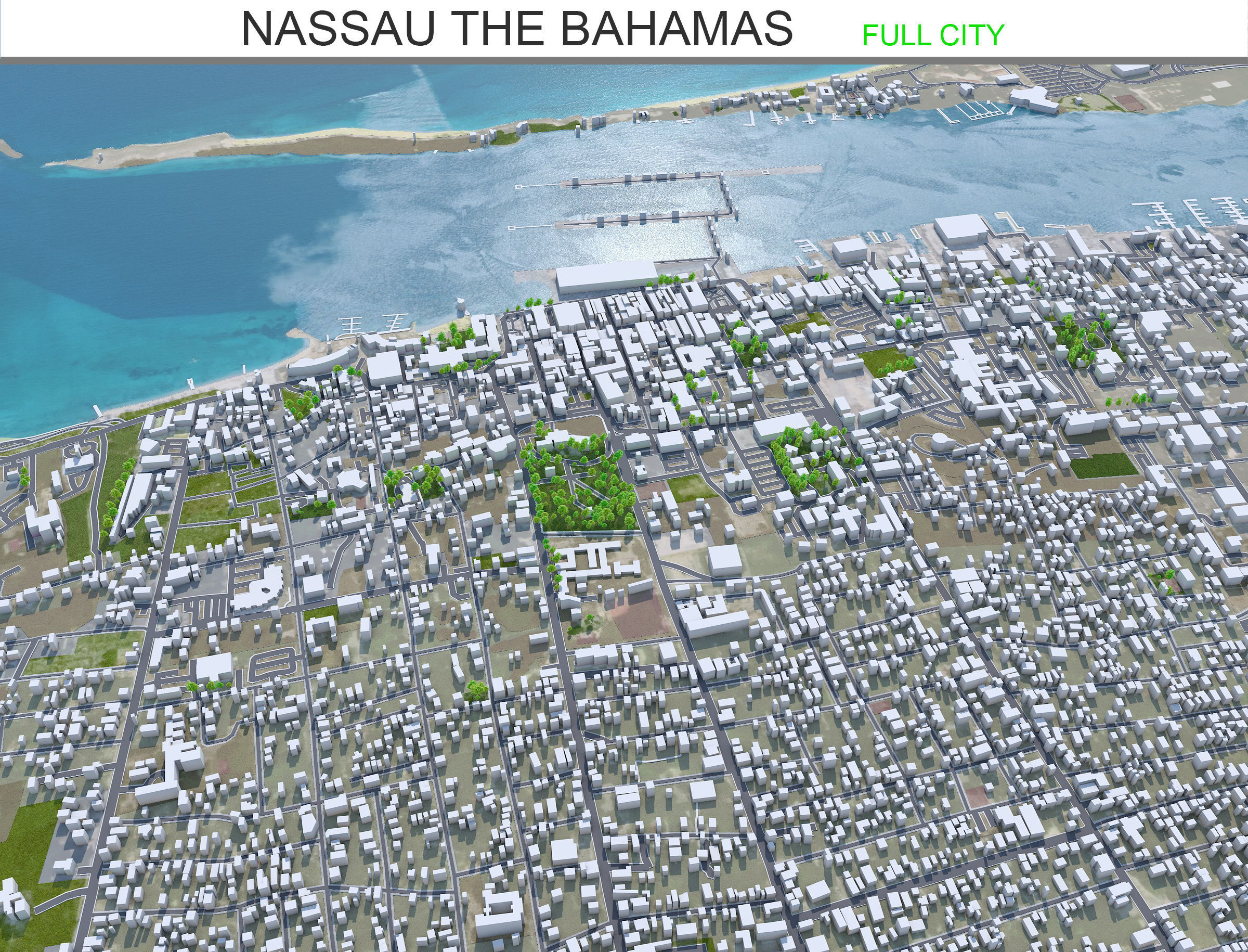 3D model Nassau The Bahamas VR / AR / low-poly | CGTrader