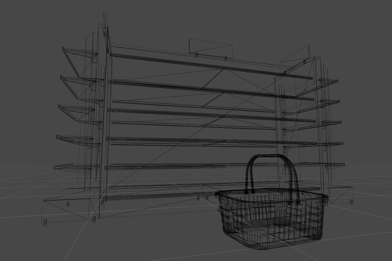 3D model four-sided shelves VR / AR / low-poly | CGTrader