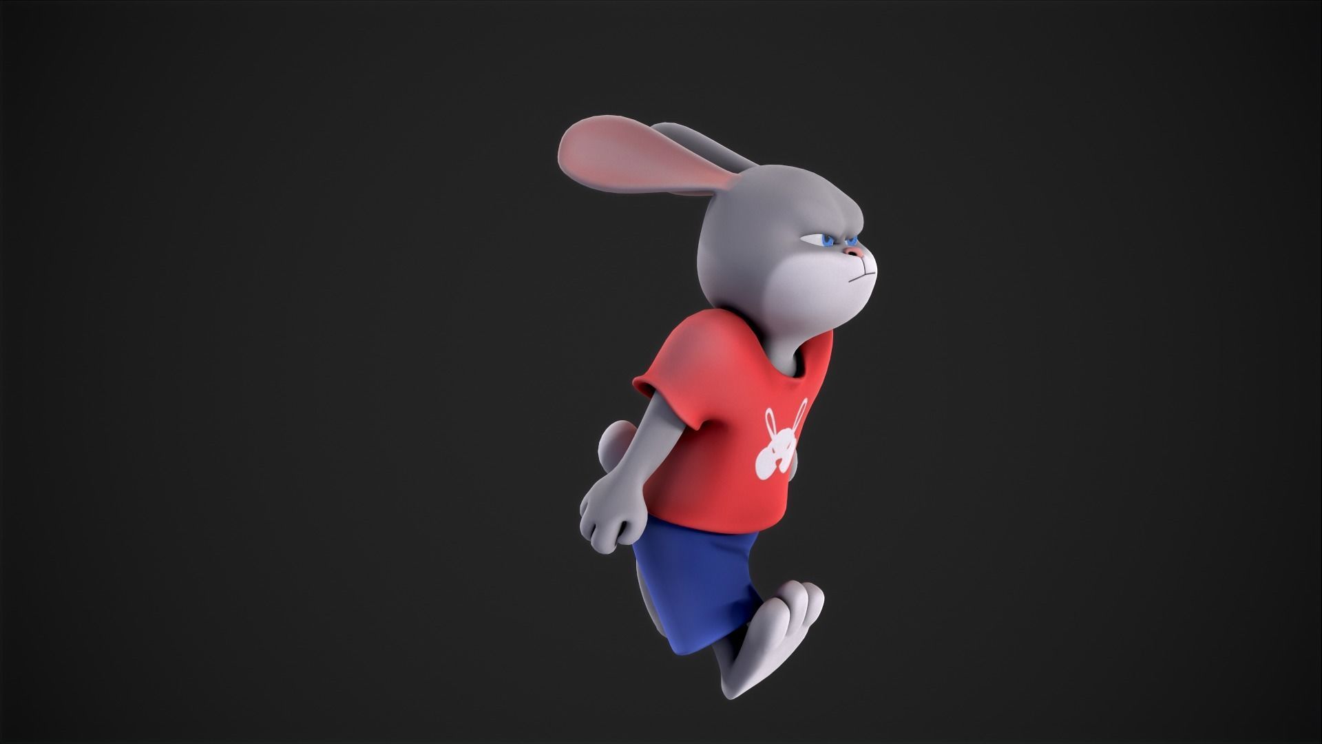 Angry Bunny rabbit 3d print figure 3D model 3D printable | CGTrader