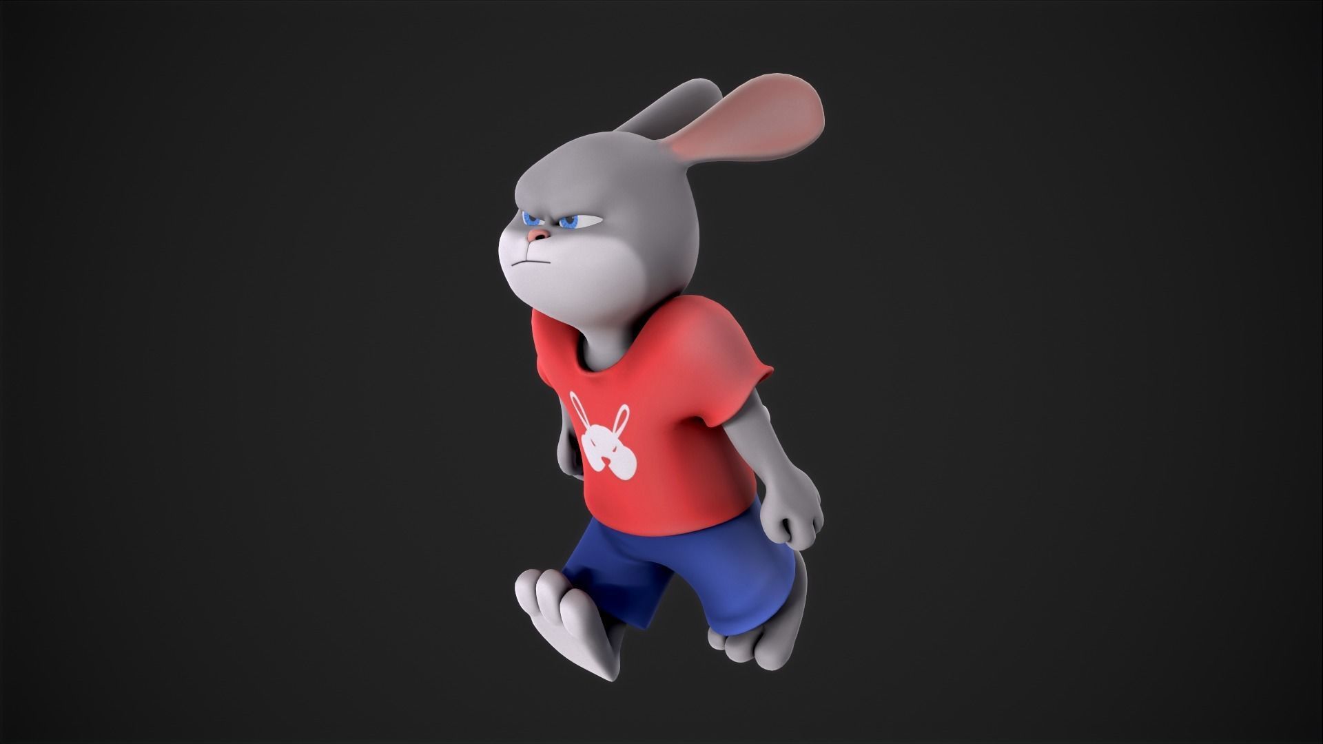 Angry Bunny rabbit 3d print figure 3D model 3D printable | CGTrader