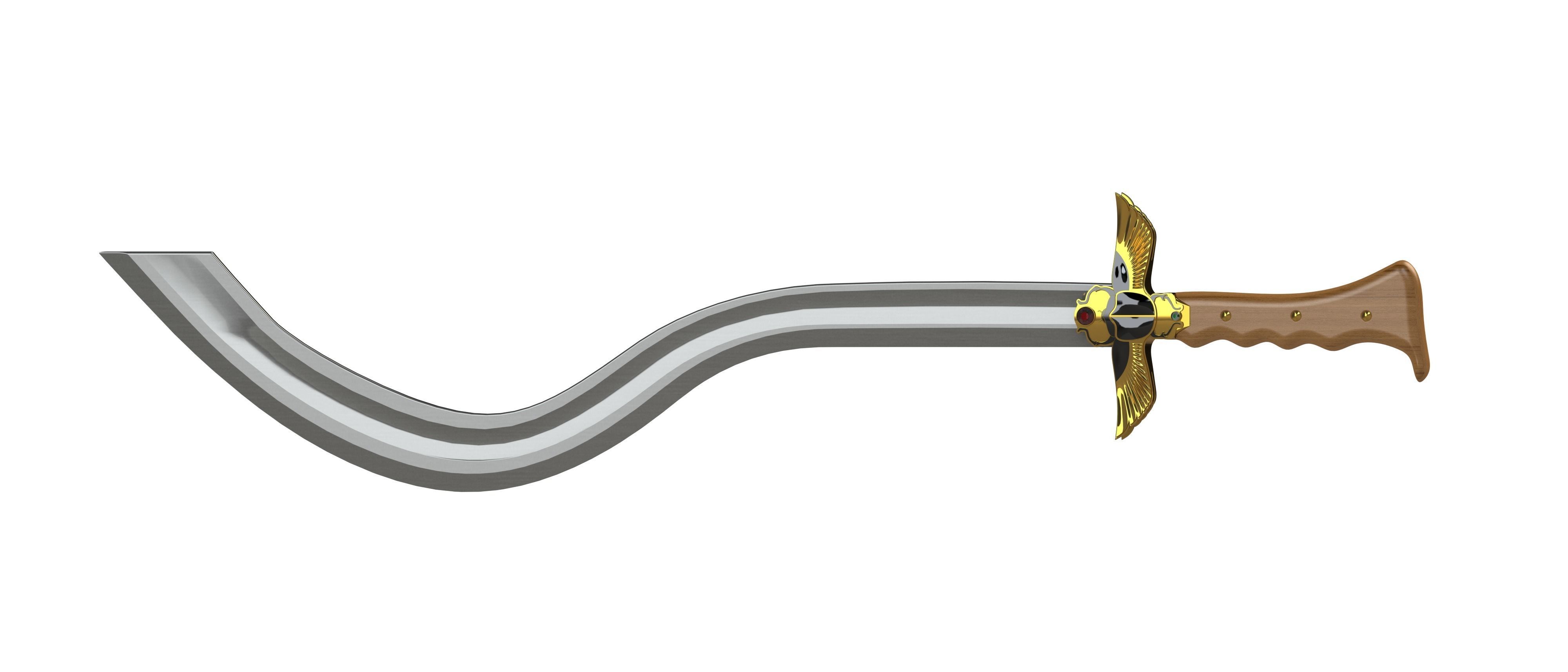 Legendary Khopesh Sword with Flying Scarab Guard - 3D Model 3D model 3D ...