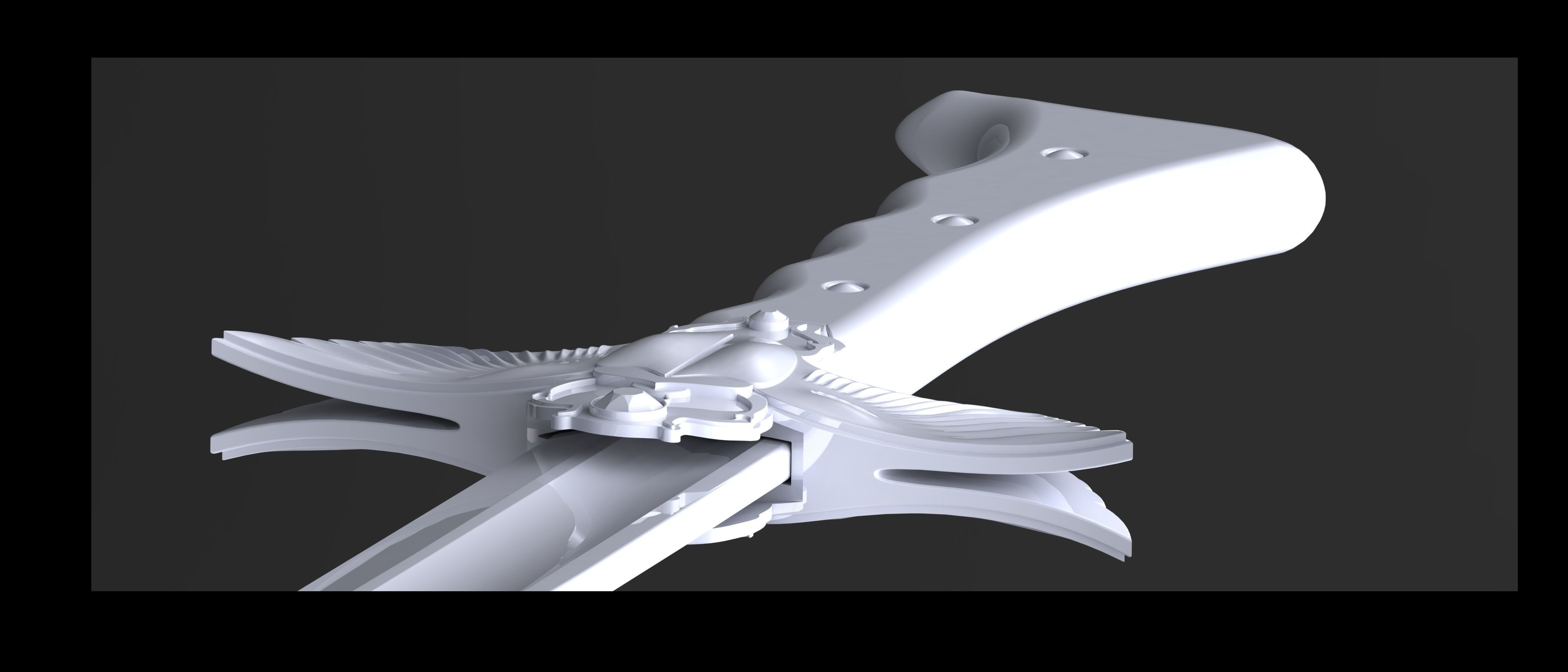 Legendary Khopesh Sword with Flying Scarab Guard - 3D Model 3D model 3D ...