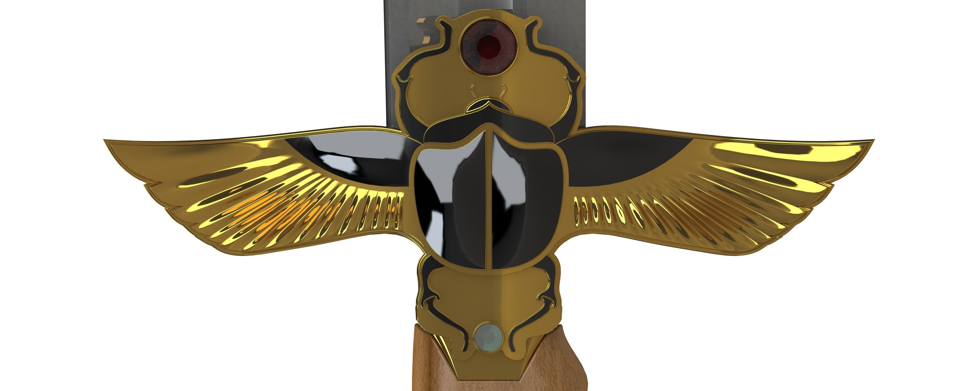 Legendary Khopesh Sword with Flying Scarab Guard - 3D Model 3D model 3D ...