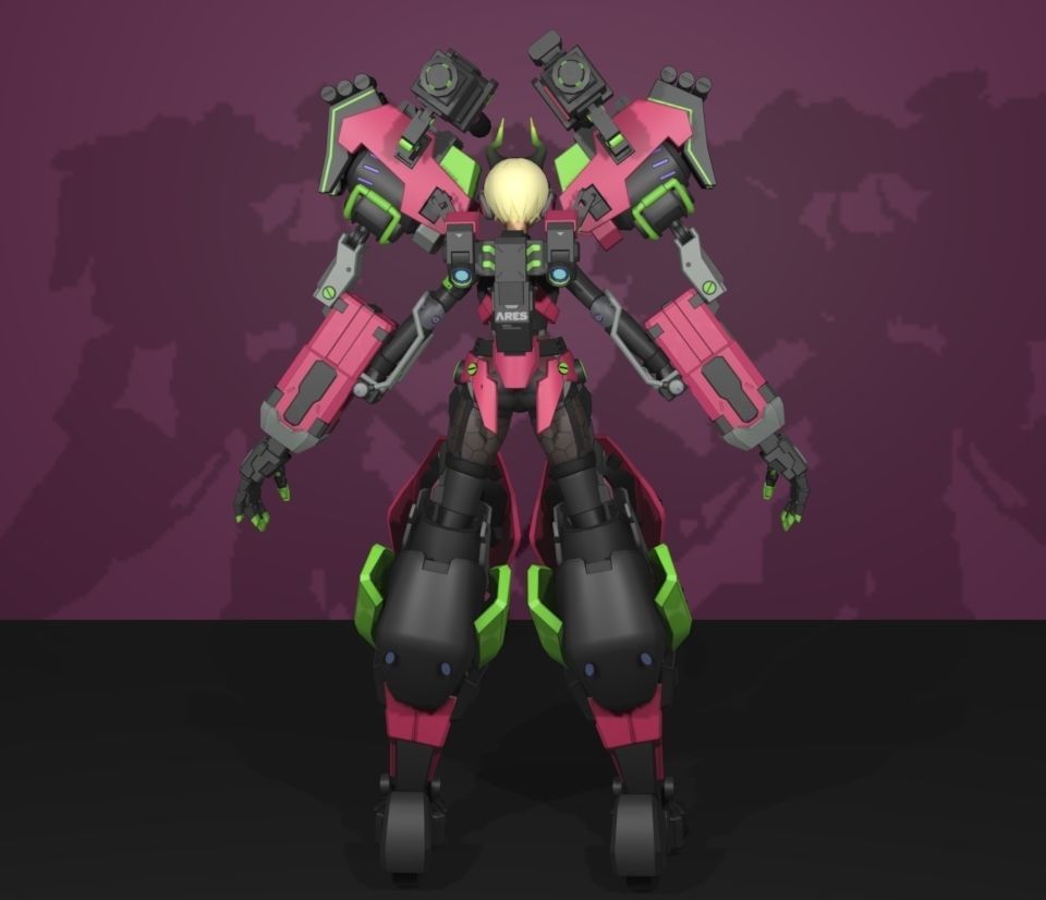ace force asha 3D model animated rigged | CGTrader