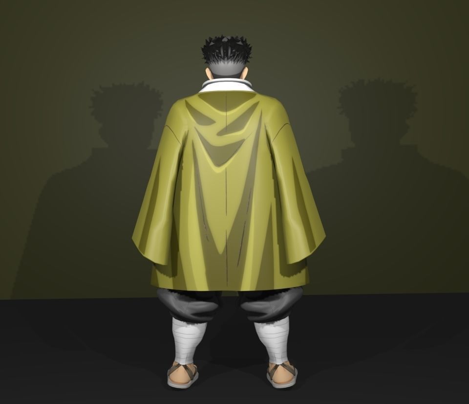gyomei himejima 3D model animated rigged | CGTrader