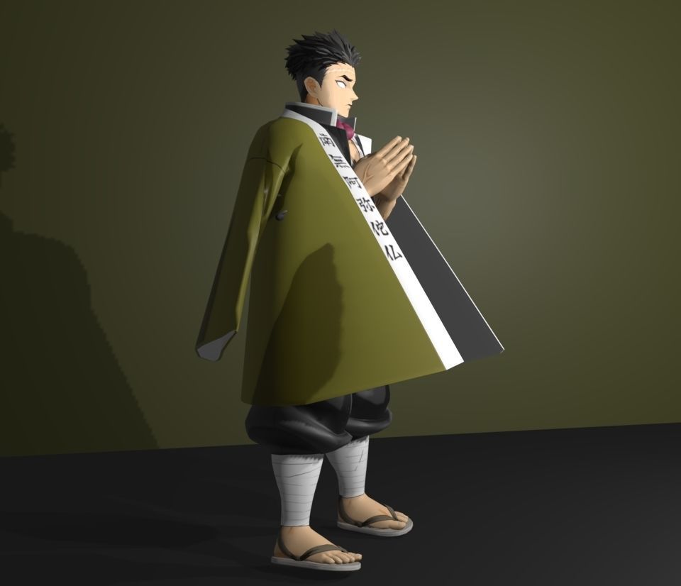 gyomei himejima 3D model animated rigged | CGTrader