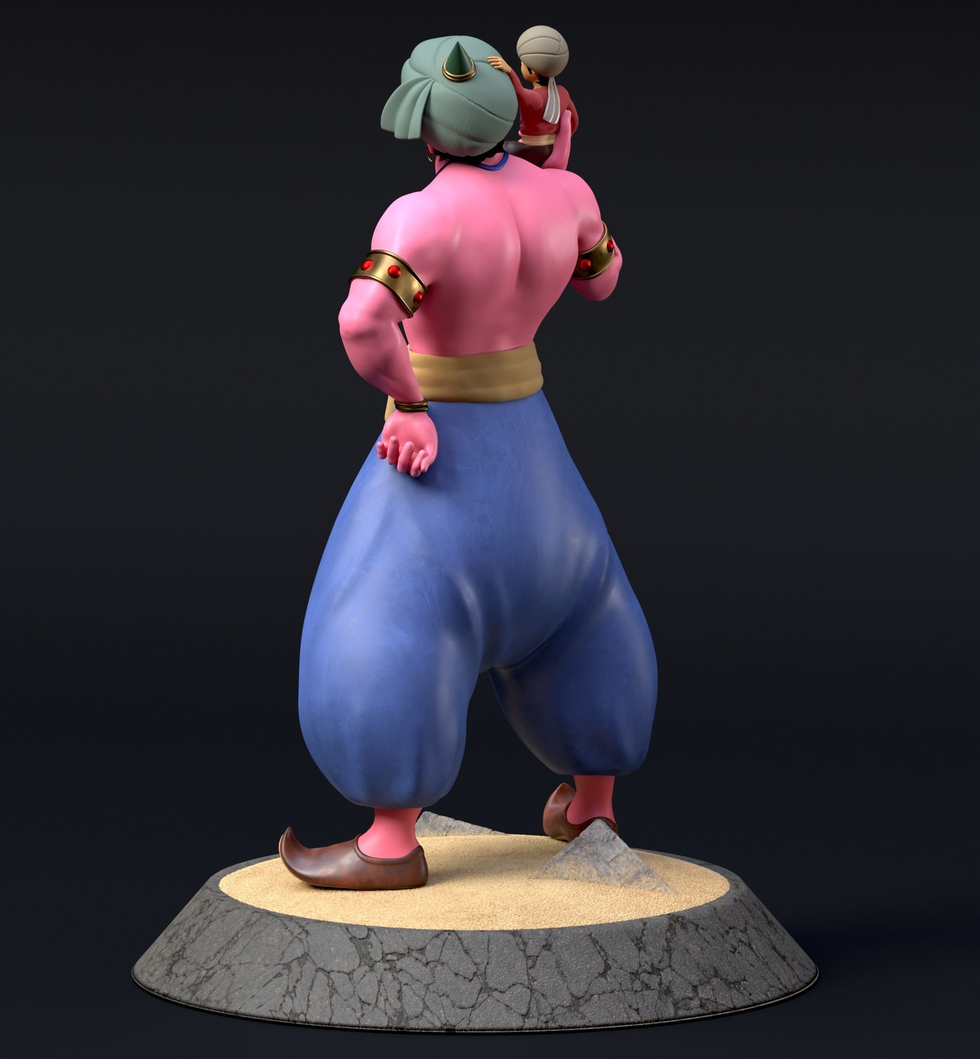 Aladdin and the Djinn of the ring 3D Print 3D model 3D printable | CGTrader