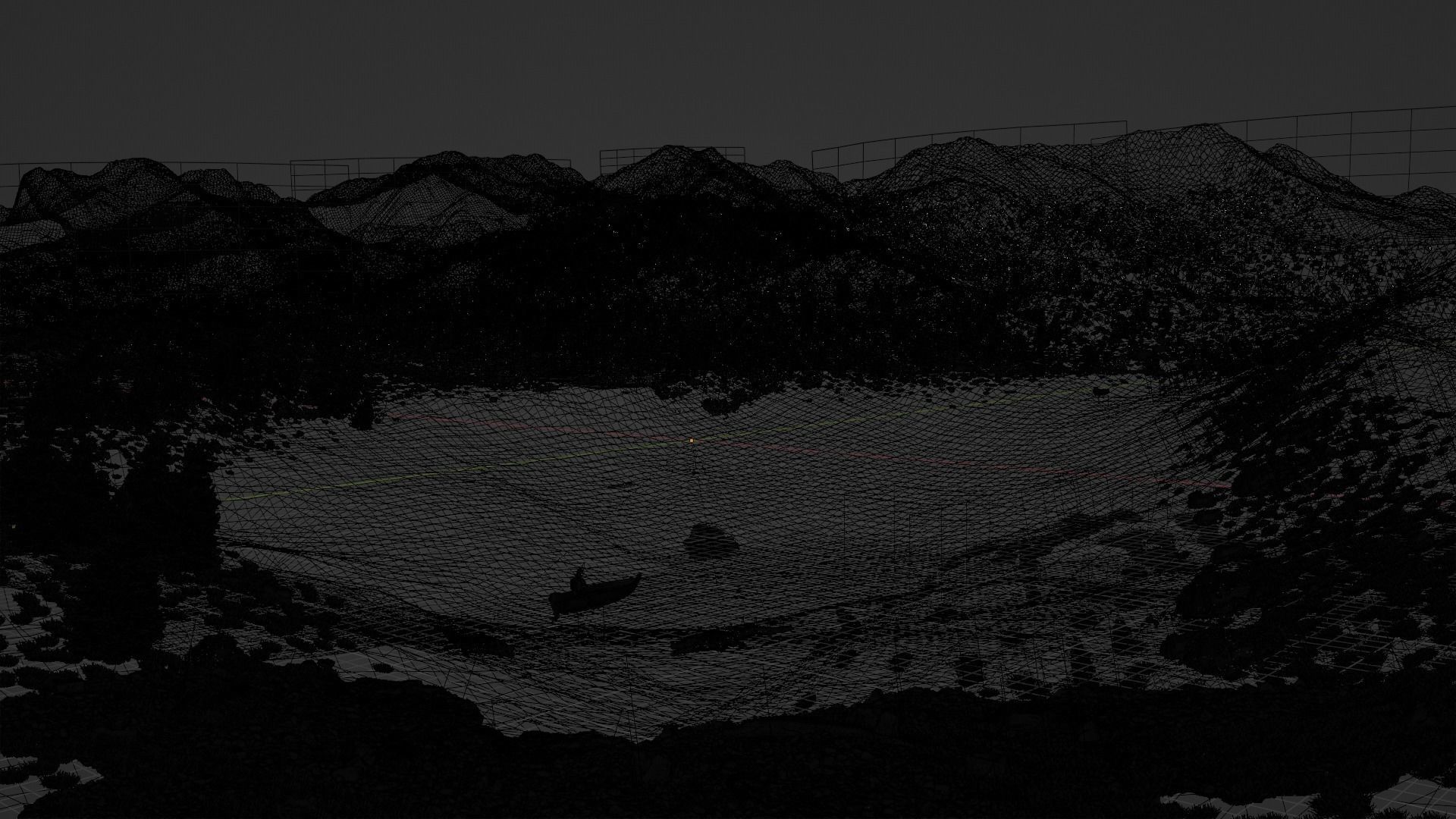 Lake mountain scene 3D model | CGTrader