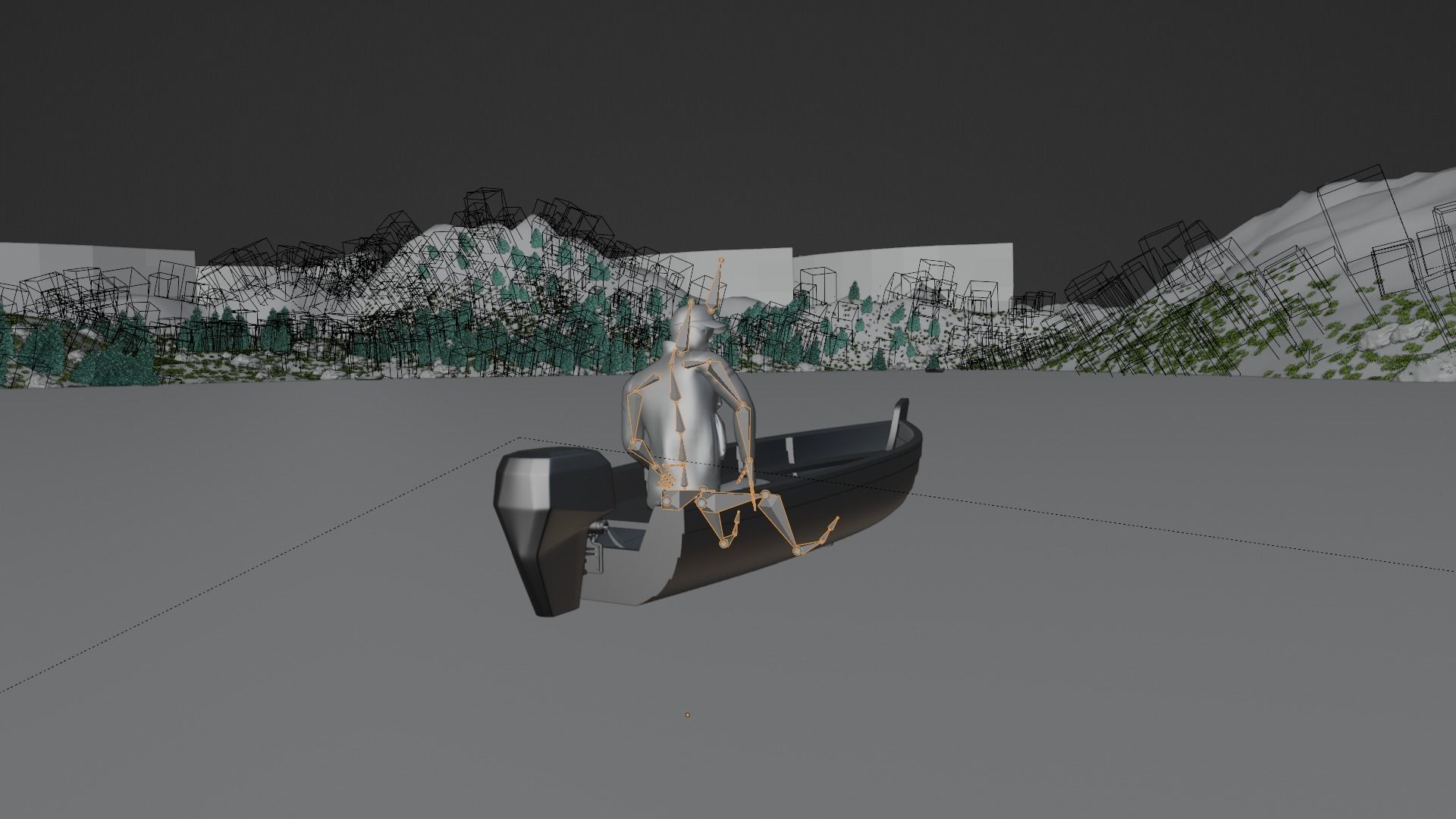 Lake mountain scene 3D model | CGTrader