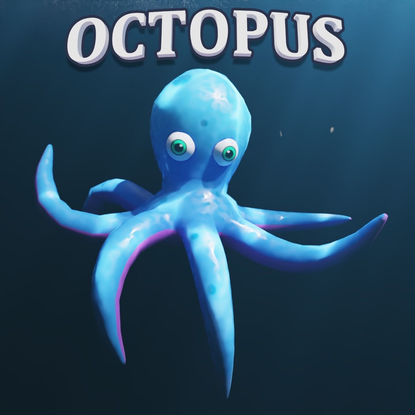 3D model Stylized Low Poly Rigged Octopus Game Character VR / AR / low ...