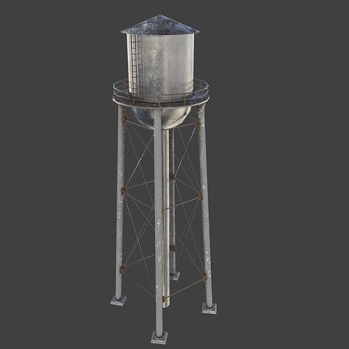 3D model Water tower 01 VR / AR / low-poly | CGTrader