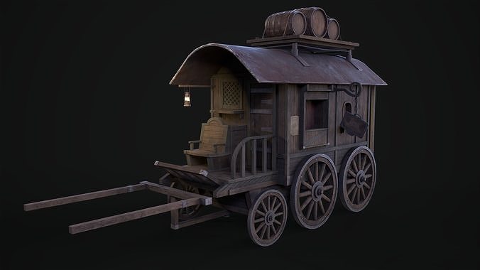 3D model Medieval Carriage VR / AR / low-poly | CGTrader