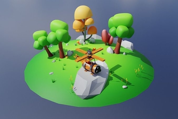 3D model COC Battle Helicopter - Free Environment VR / AR / low-poly ...