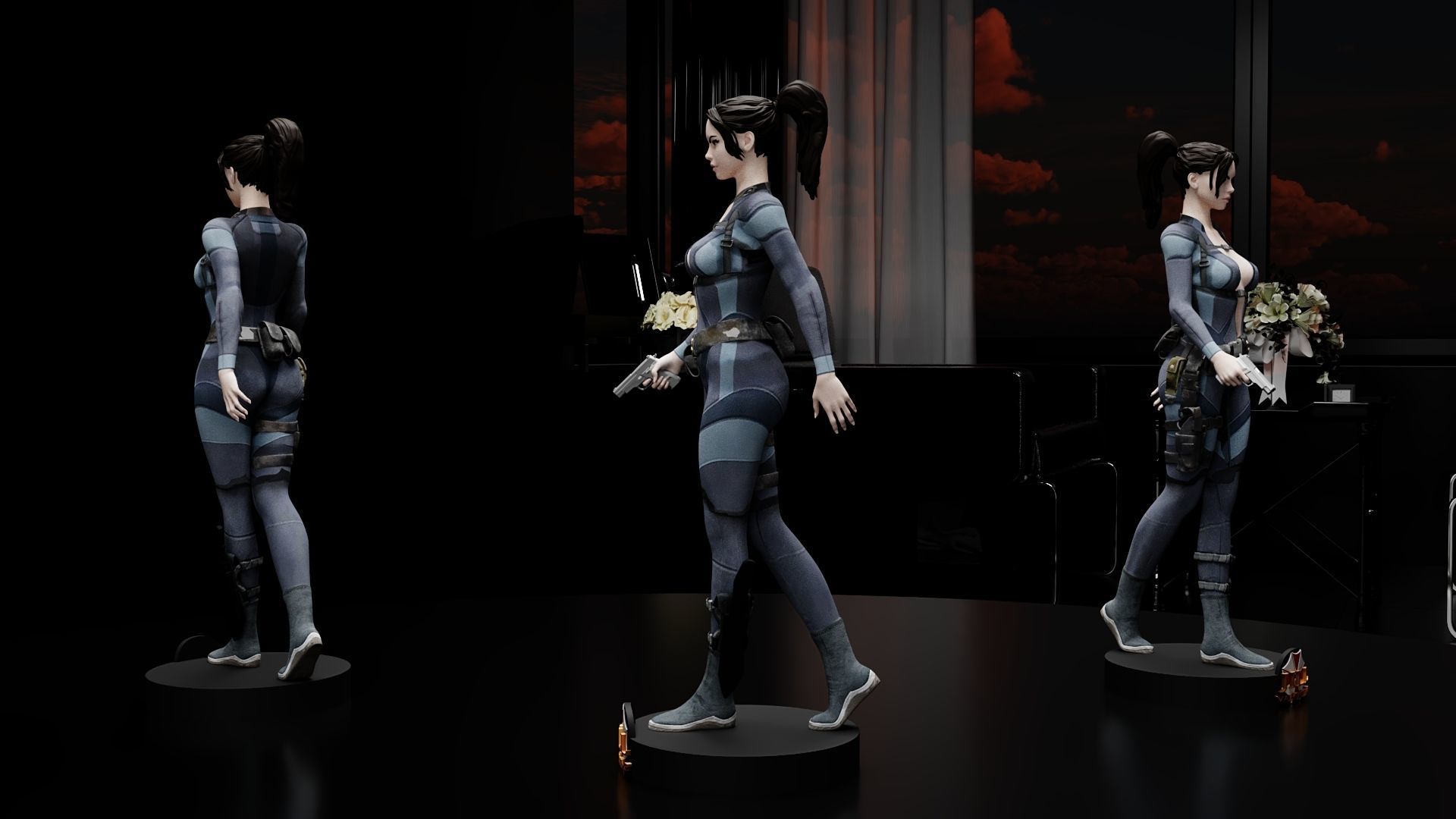 Jill Valentine - Resident Evil Revelations - Collectible 3D model 3D ...