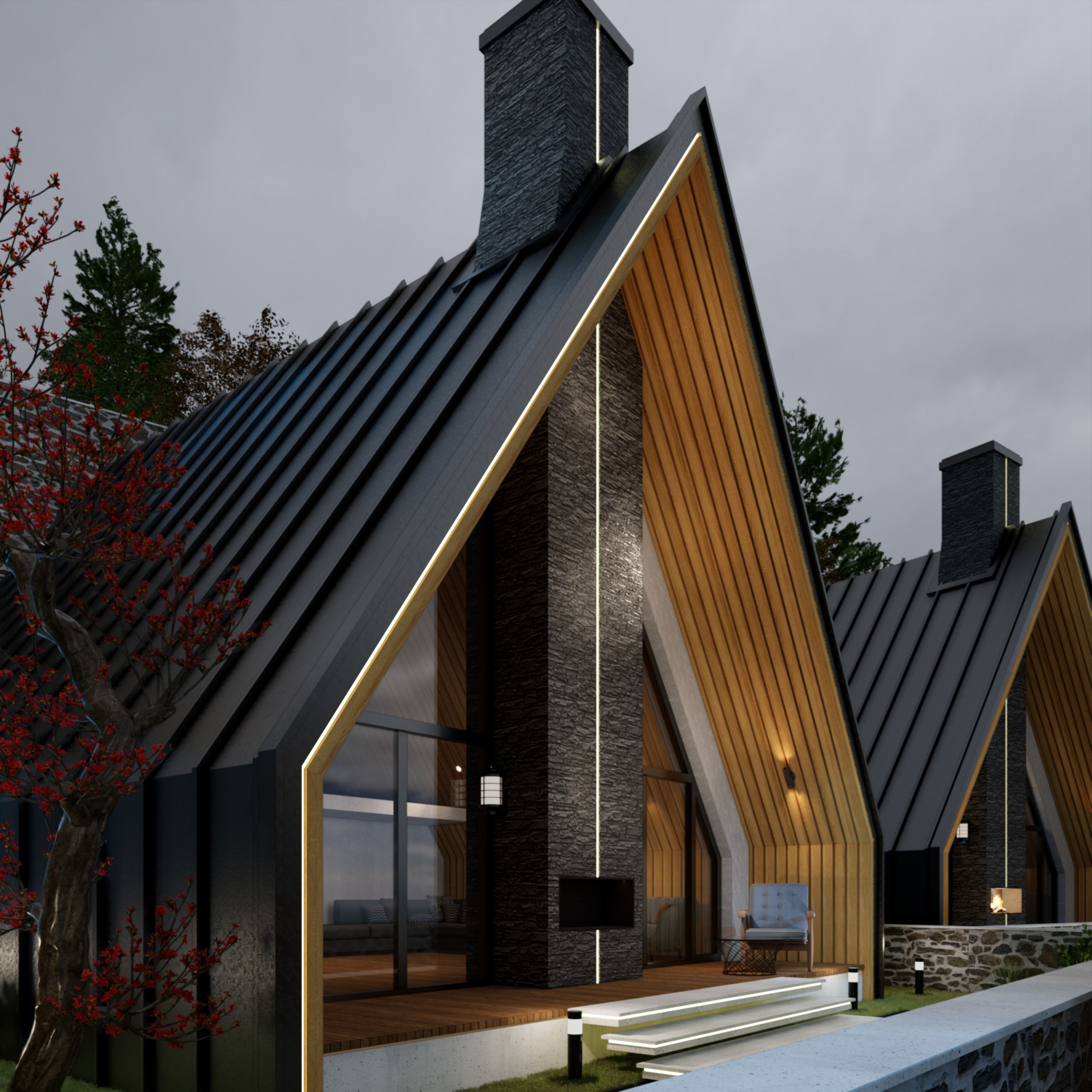 SKETCHUP A-Frame House 3D model | CGTrader