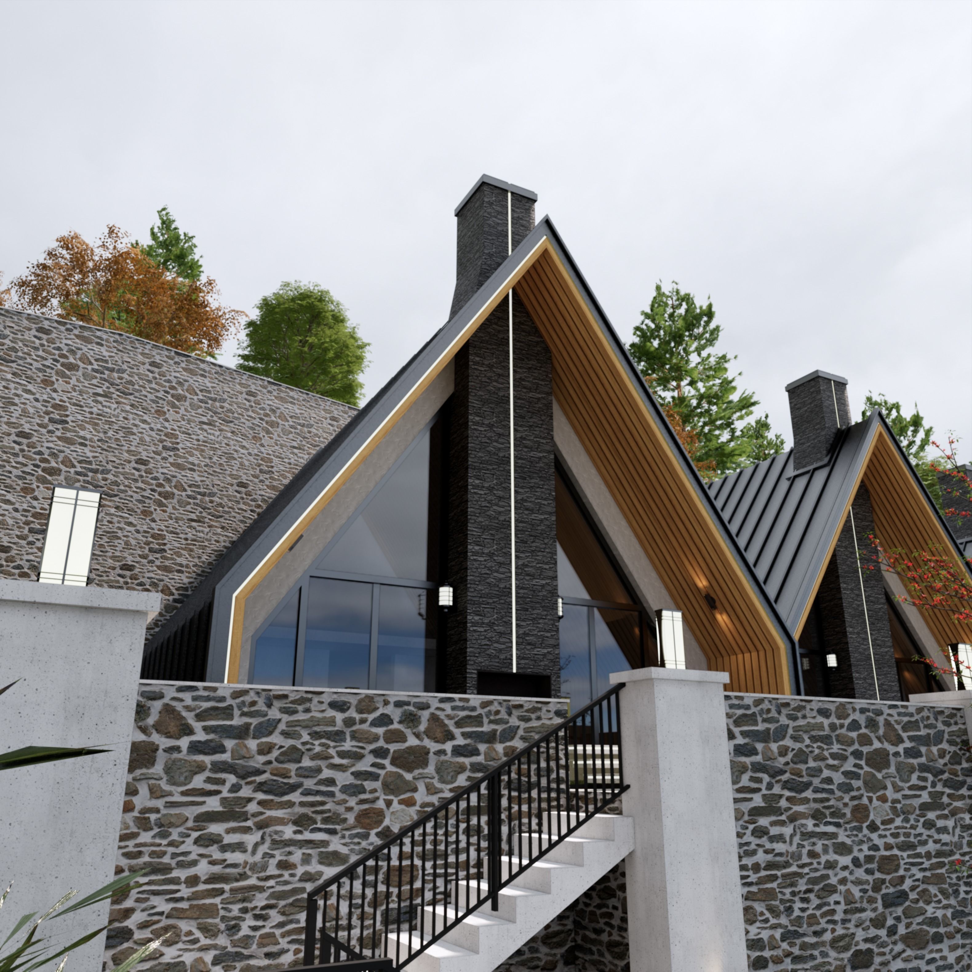 SKETCHUP A-Frame House 3D model | CGTrader