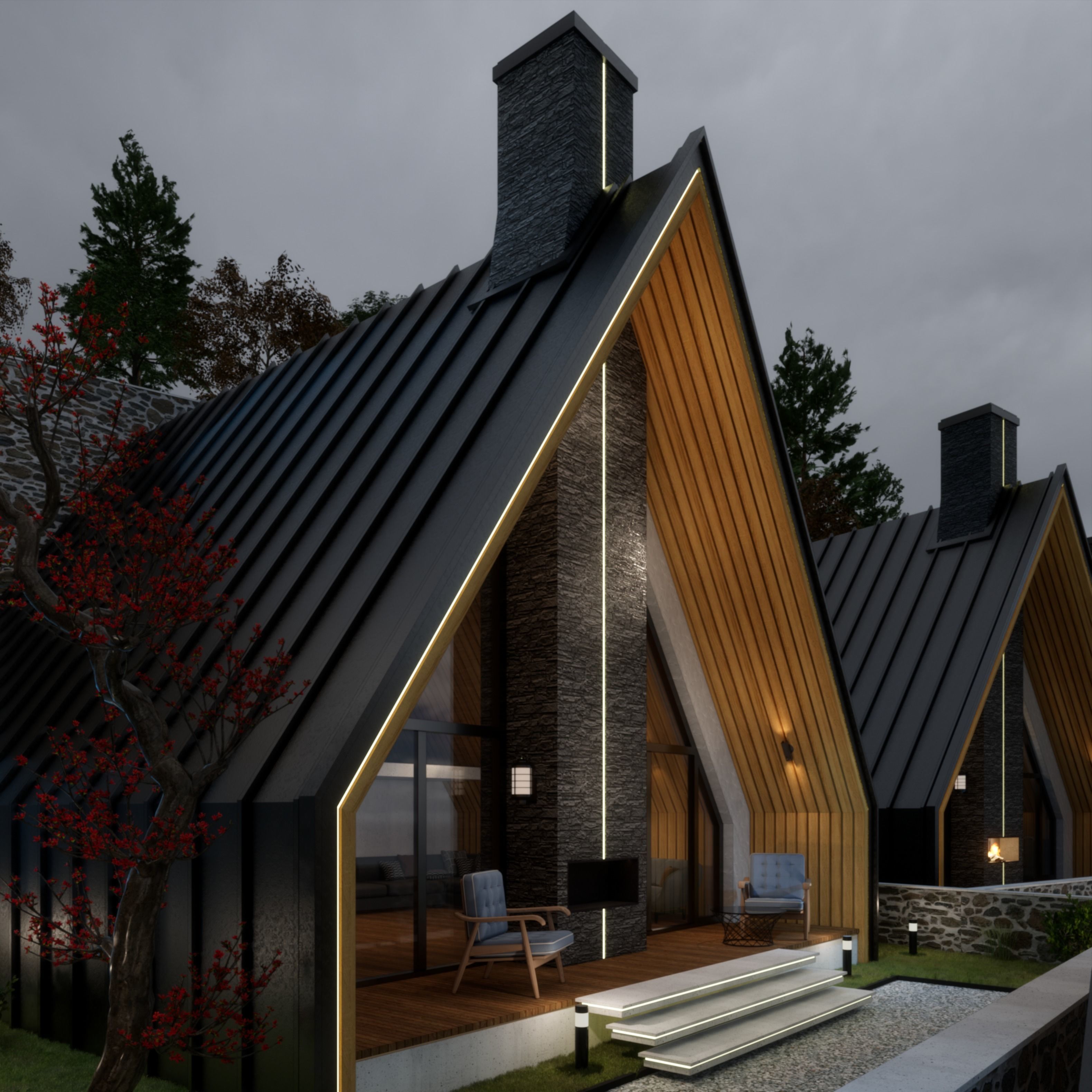 SKETCHUP A-Frame House 3D model | CGTrader