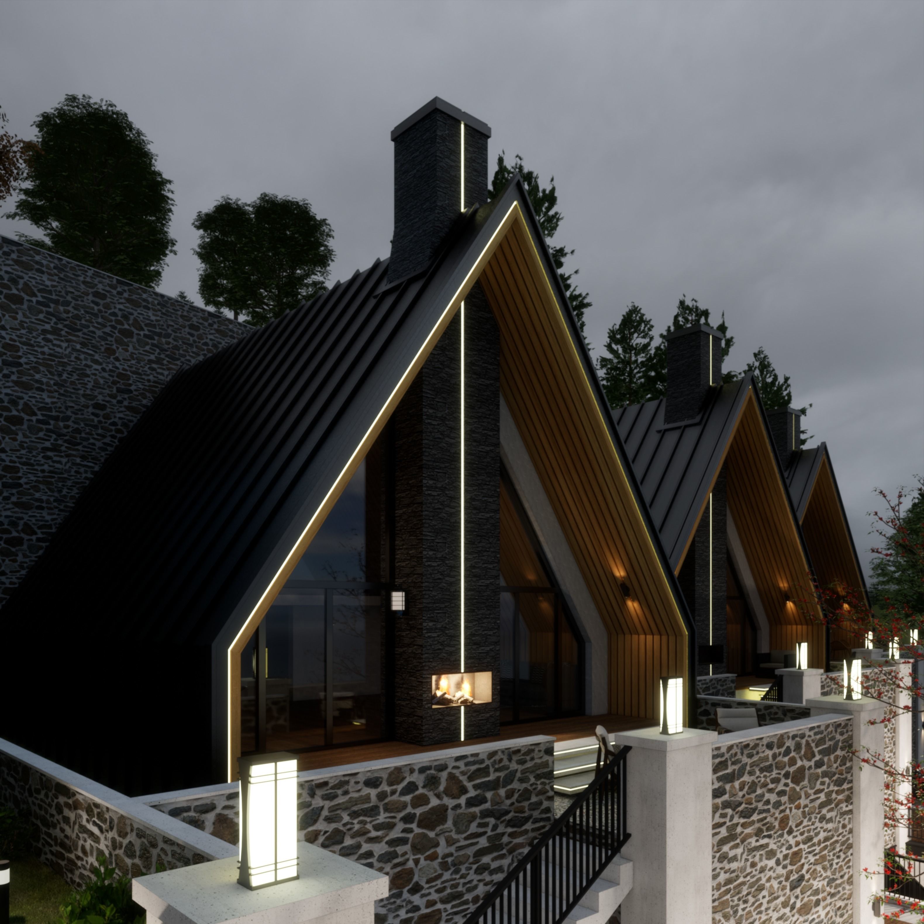 SKETCHUP A-Frame House 3D model | CGTrader