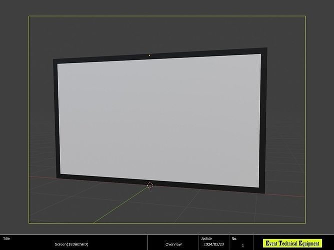 Screen 183inchHD 3D model | CGTrader