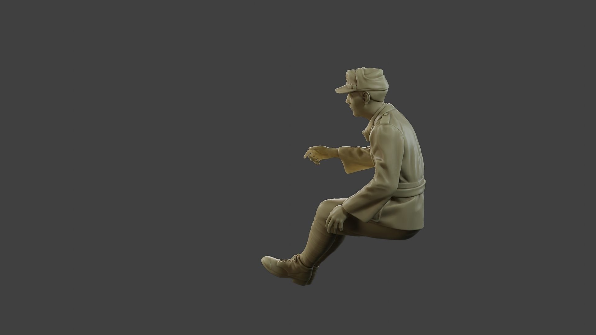 Italian soldier Sit ww2 IT10 3D model 3D printable | CGTrader