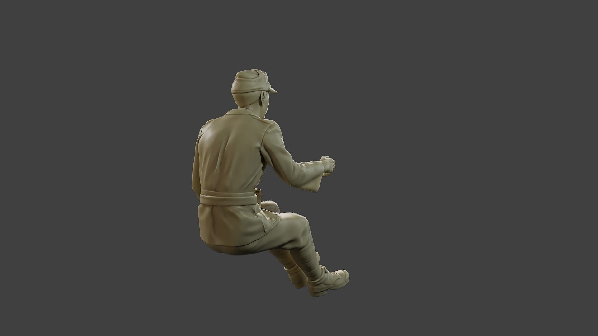 Italian soldier Sit ww2 IT10 3D model 3D printable | CGTrader