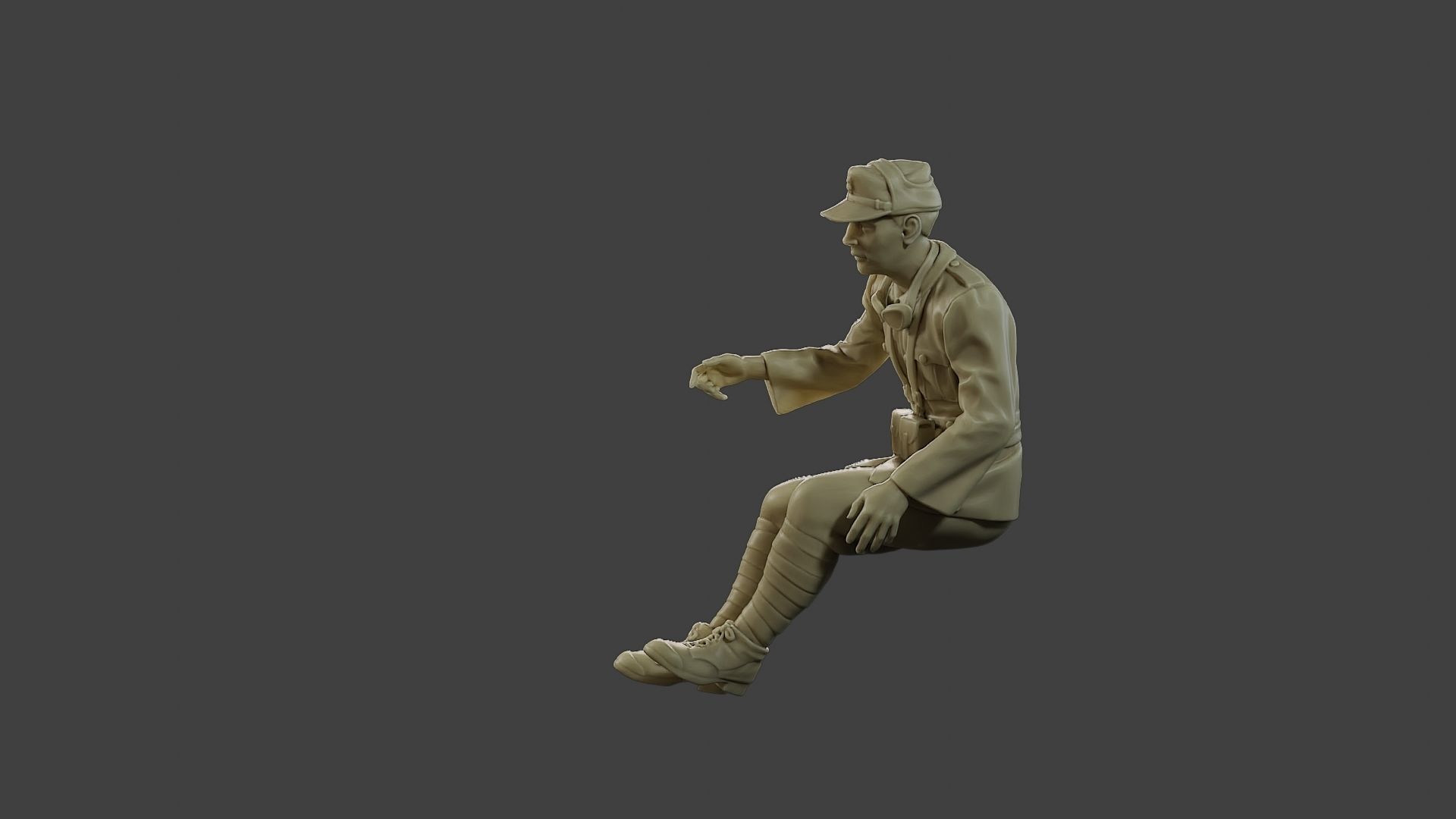 Italian soldier Sit ww2 IT10 3D model 3D printable | CGTrader